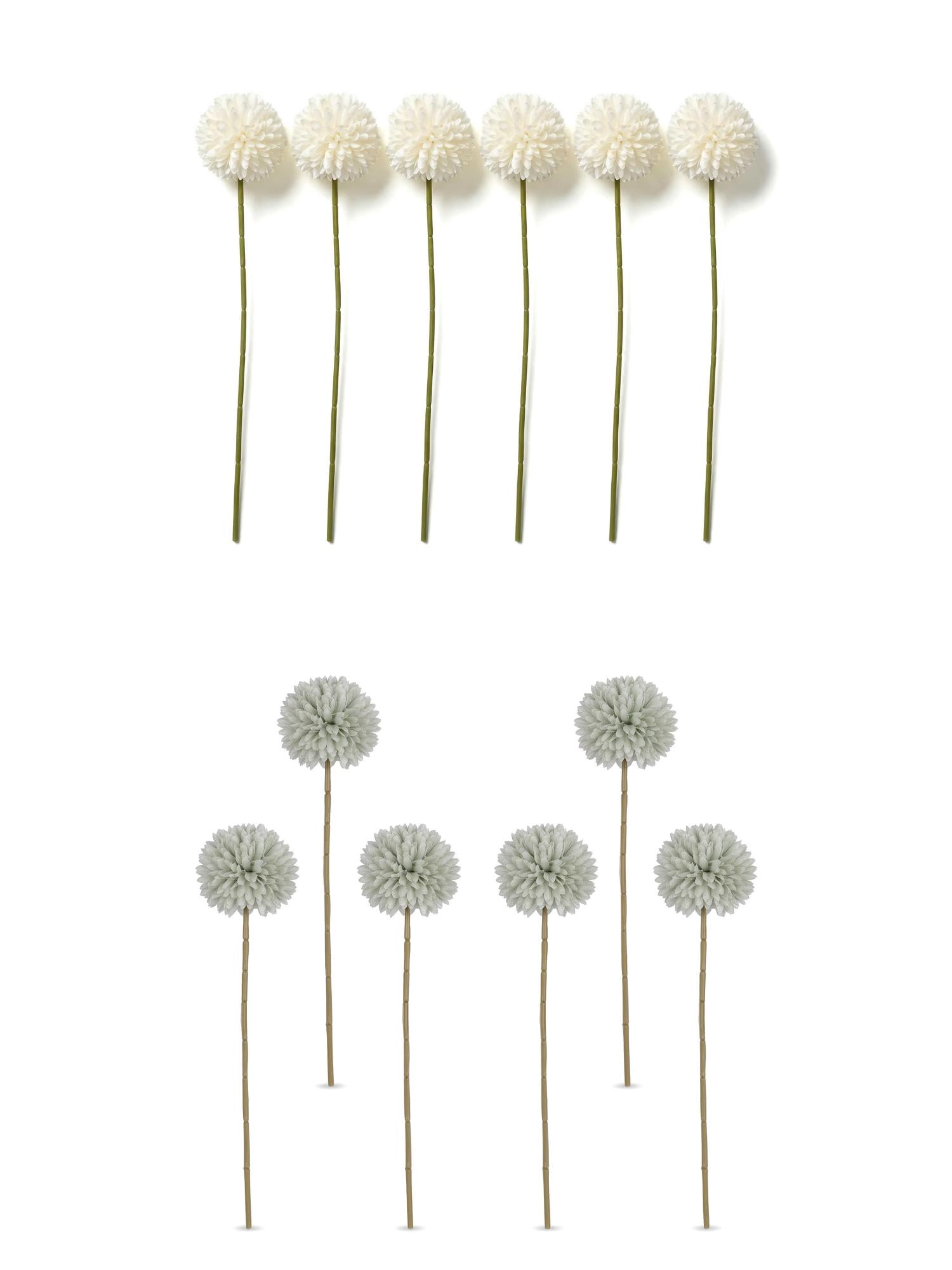 Unique Bargains 12Pcs Artificial Dandelion Flower Silk Pompon Bouquet ...