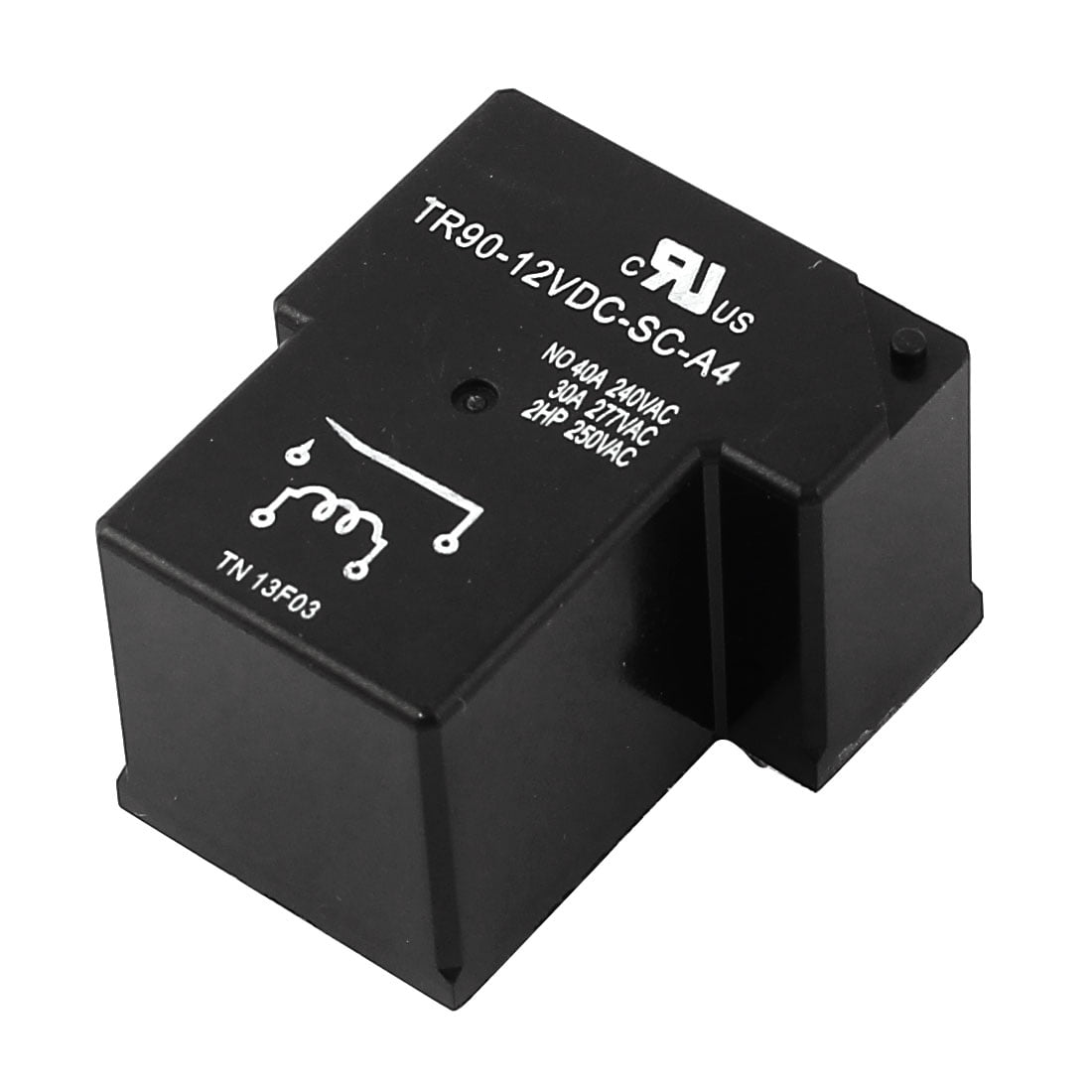 Unique Bargains 12V DC Coil 40A Plug in PCB Relay 4 Pin TR90-12VDC-SC ...