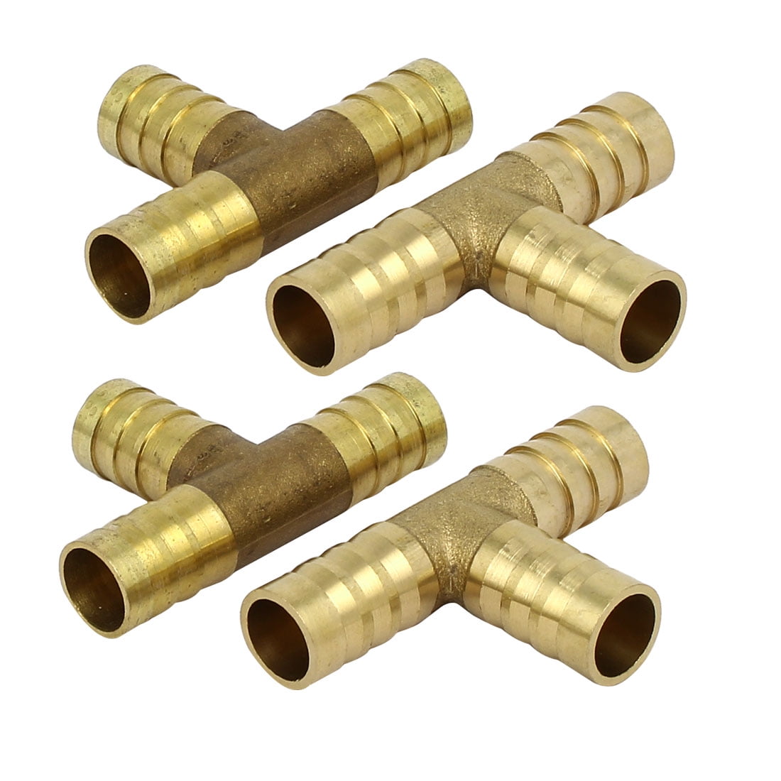 Unique Bargains 12mm T Shaped 3 Way Hose Barb Fittings Pipe Tube ...