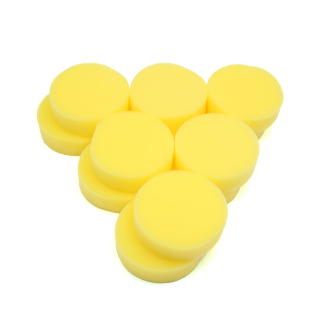 Unique Bargains 12pcs Yellow Round Shaped Waxing Buffing Tool Polishing ...