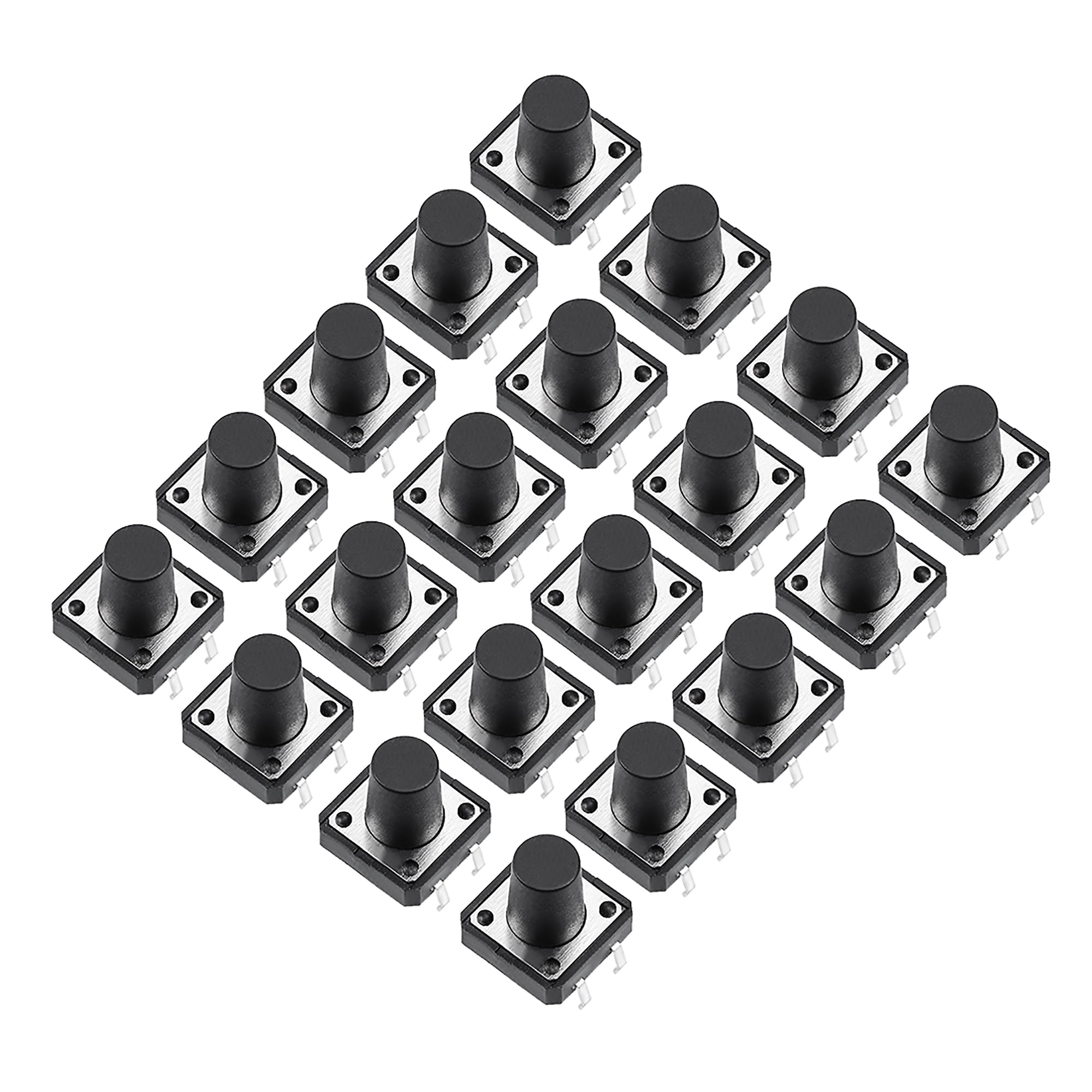 Unique Bargains 12x12x11mm Panel PCB Momentary Tactile Tact Push Button ...