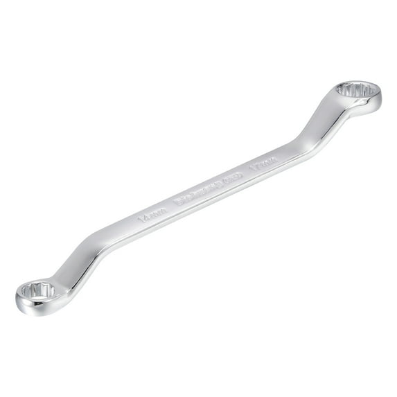 Unique Bargains 14mm x 17mm 12 Point Offset Double Box End Wrench ...