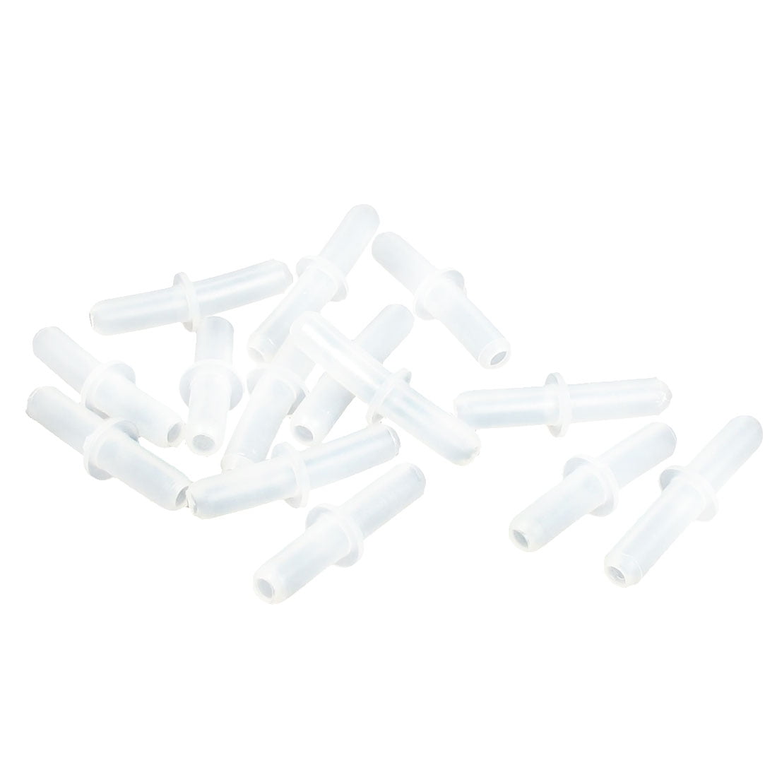 Unique Bargains 14pcs Clear White Plastic Straight Air Line Connector ...