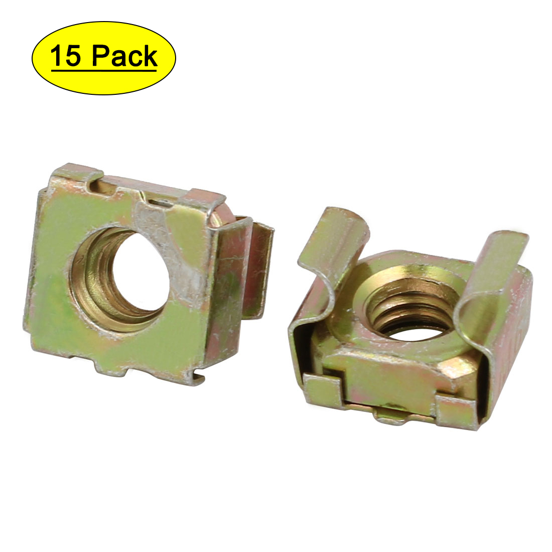 Unique Bargains 15Pcs M6 65Mn Spring Steel Captive Cage Nut for Server ...