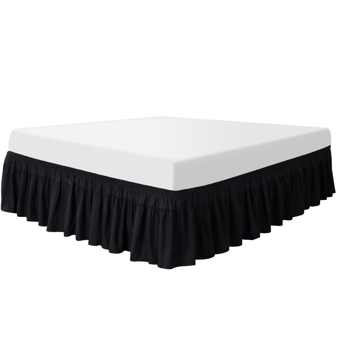 Bargains 16 Drop Elastic Ruffles Bed Skirt Queen - Walmart.com