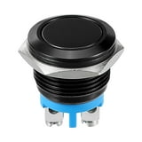 Unique Bargains 16 MM Momentary Push Button Switch Metal Round Start ...