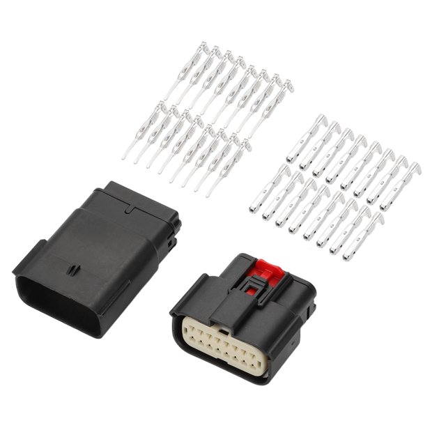 Unique Bargains 16 Pin Headlight Waterproof Connector Plug Male Female ...