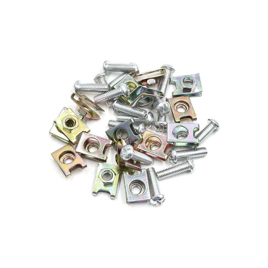 Unique Bargains 16PCS 6mm Thread Dia Universal License Plate Fixing ...