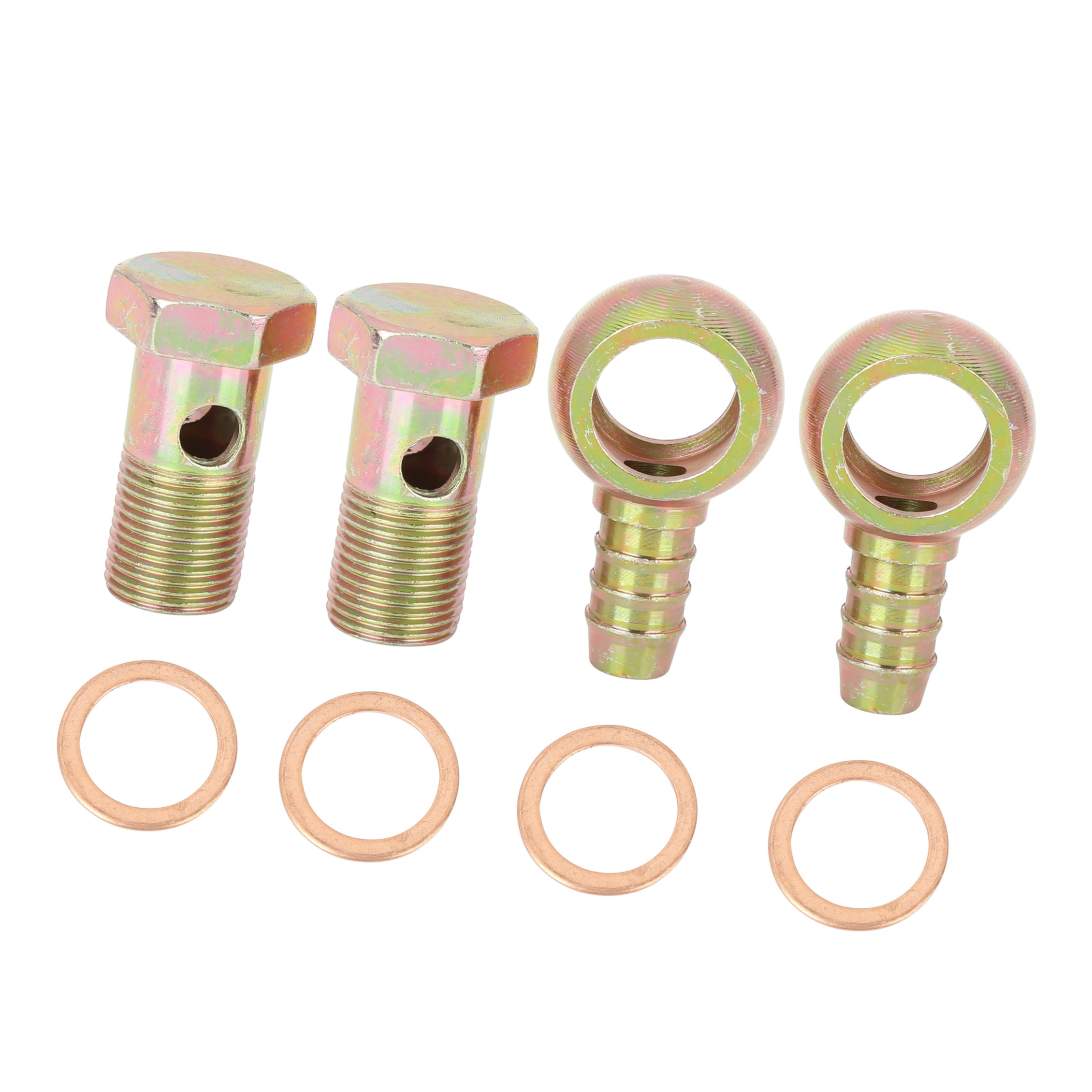 Unique Bargains 18mm Banjo Hose Barb Bolt Fittings for Brake Engine Durability 2 Sets - Walmart.com