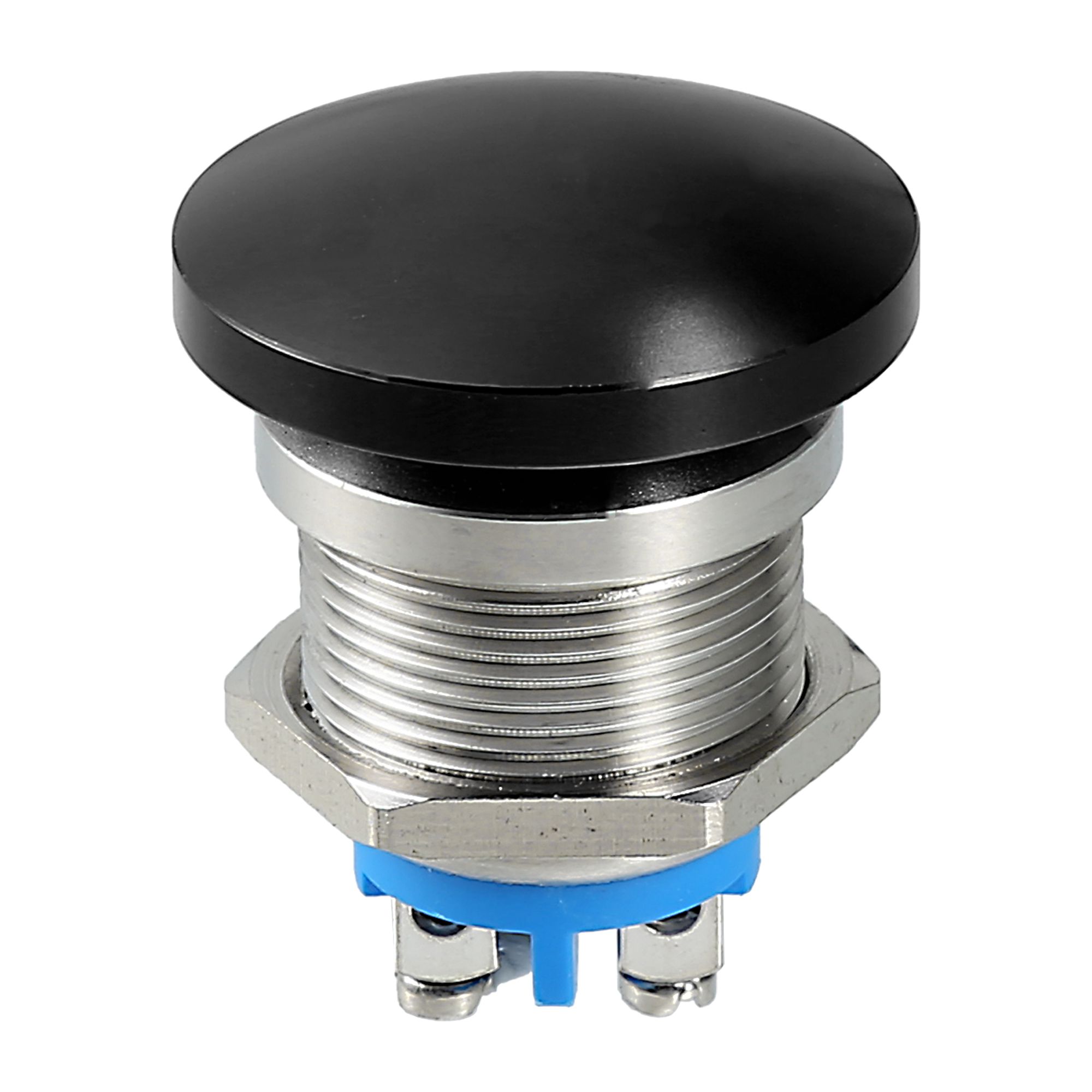 Unique Bargains 19 mm Momentary Push Button Switch Metal Head Round ...