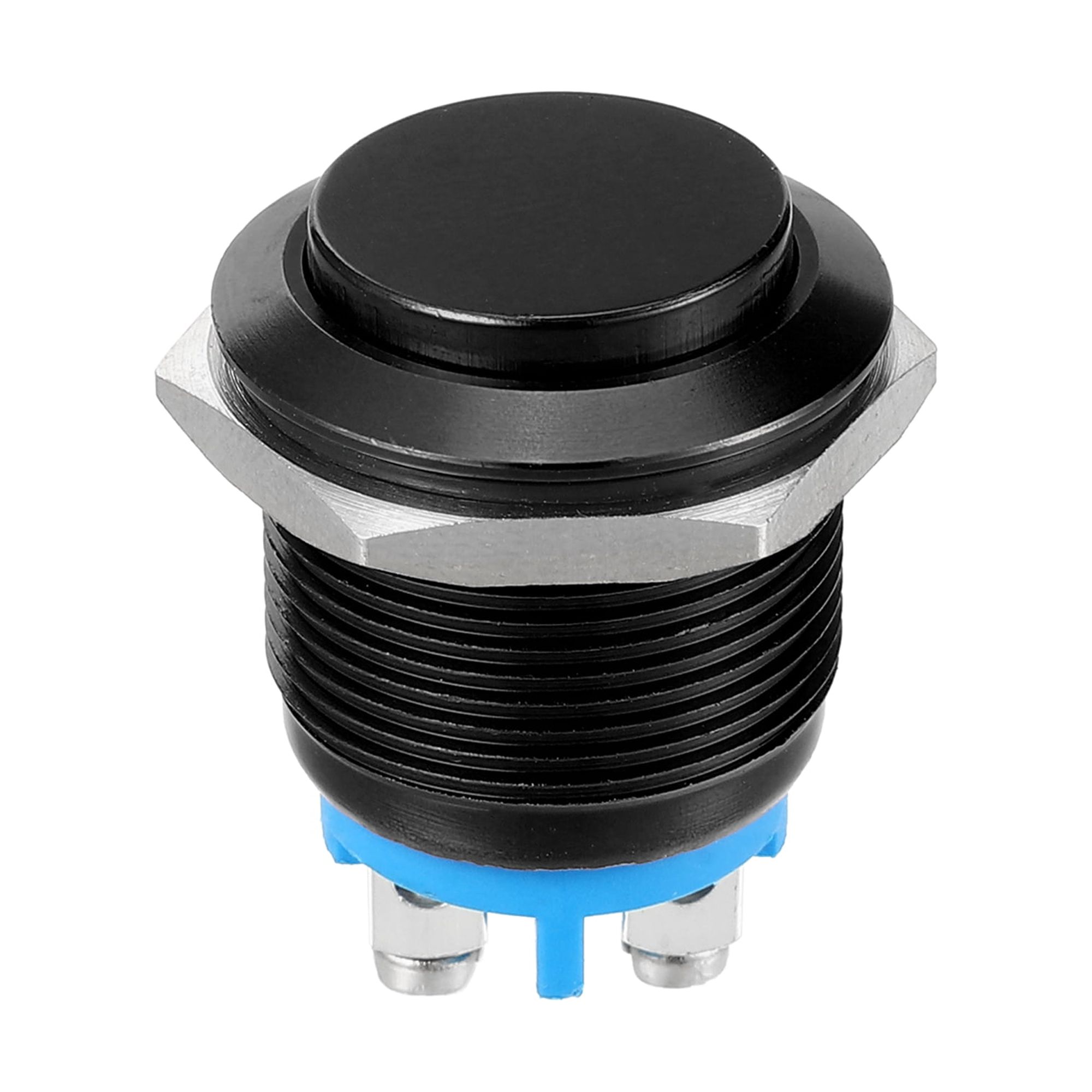 Unique Bargains 19mm Car Momentary Push Button Switch Metal Round Start ...