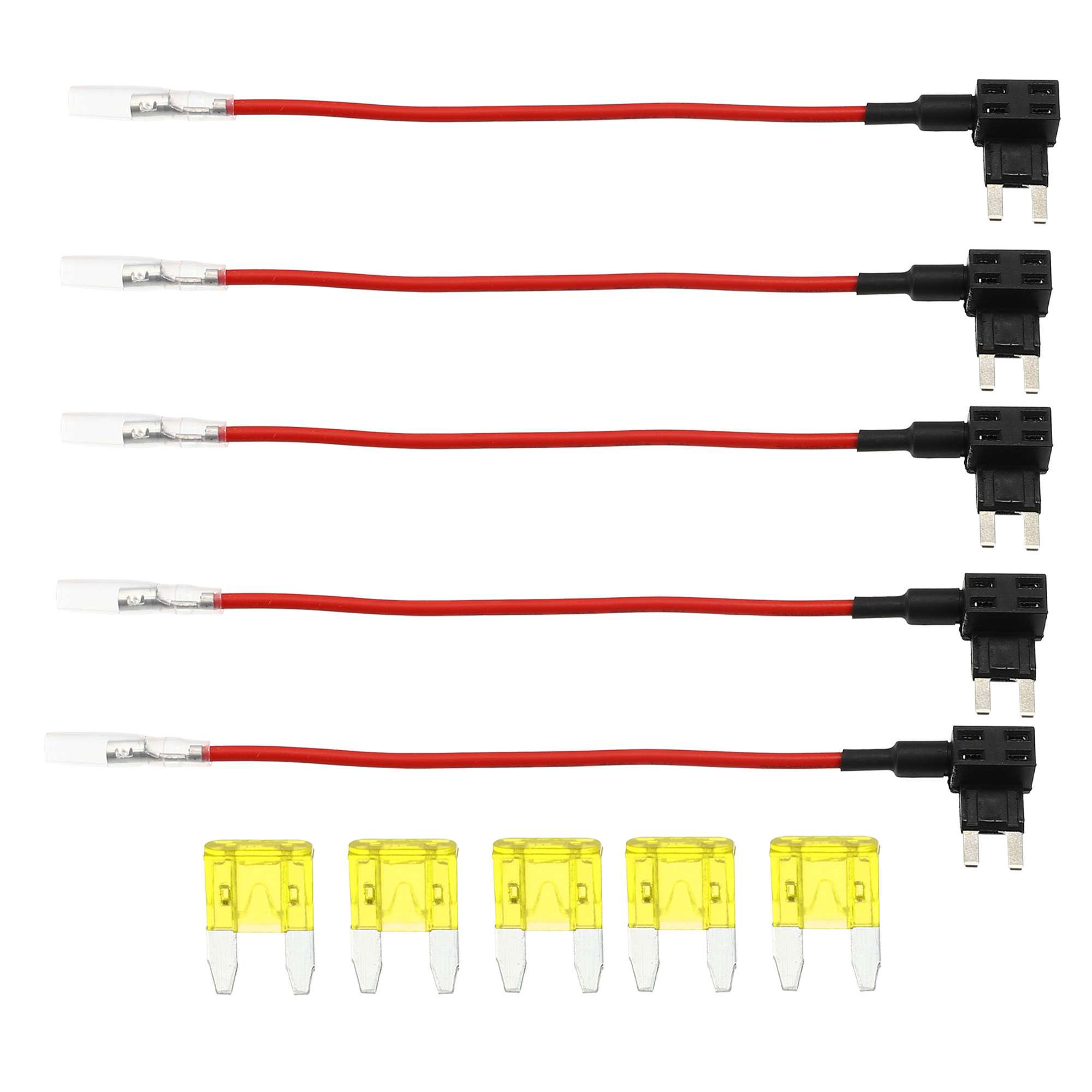 Unique Bargains 1Pack 12V Standard Fuse Adapter Tap Fuse Kit with 5pcs ...
