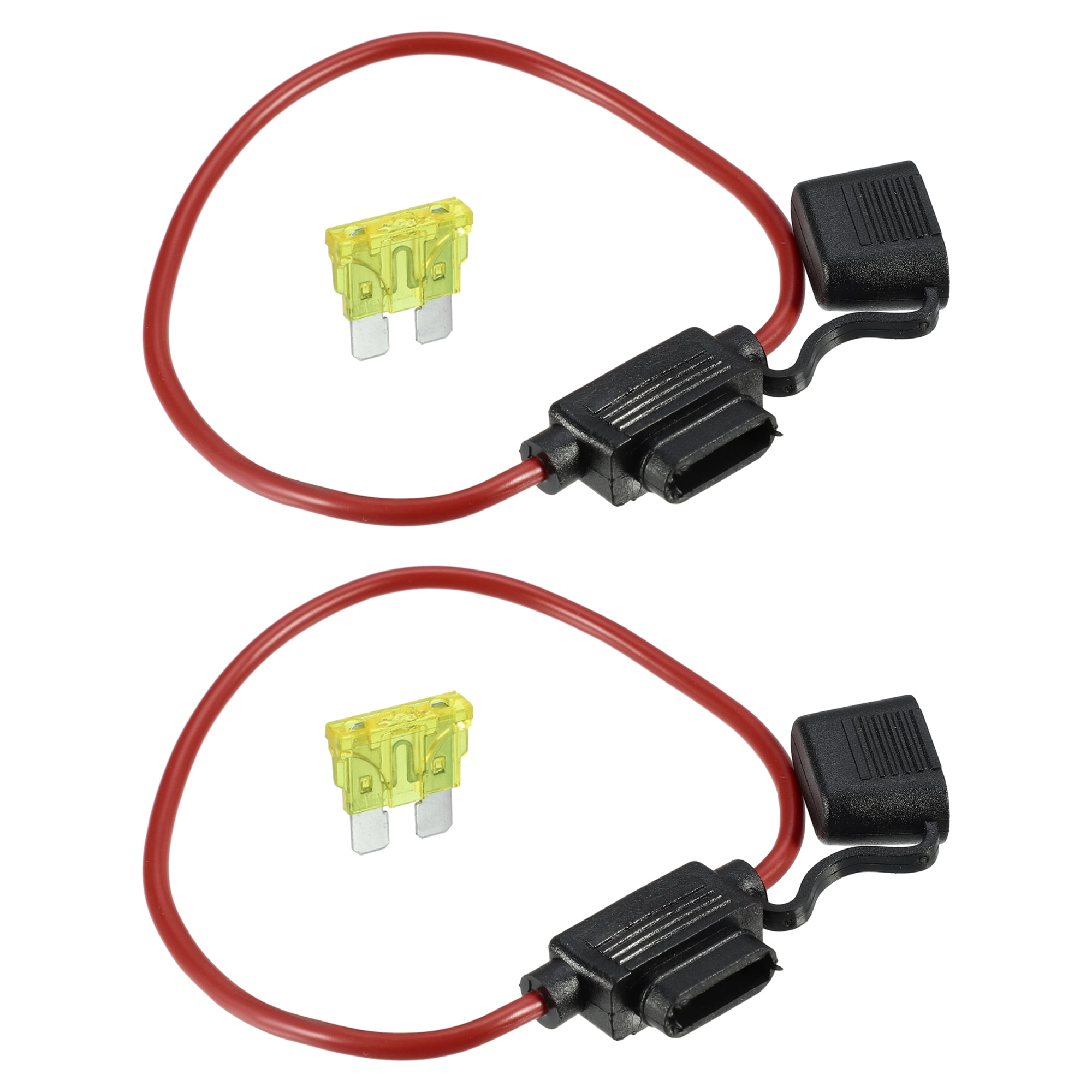 Unique Bargains 1Set 20A Standard Blade Style Fuse 12 AWG Fuse Holder ...