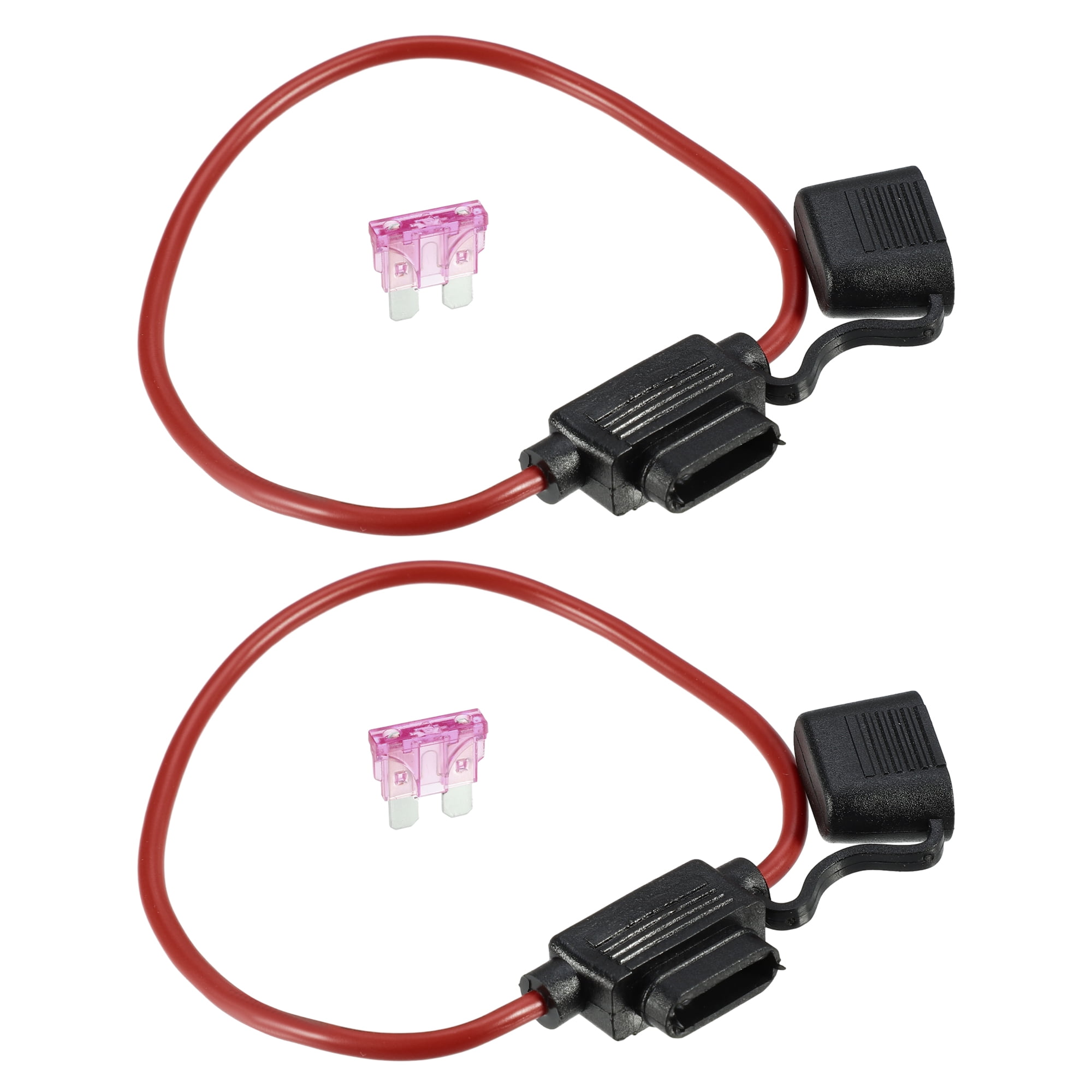 Unique Bargains 1Set 3A Standard Blade Style Fuse 12 AWG Fuse Holder 12 ...