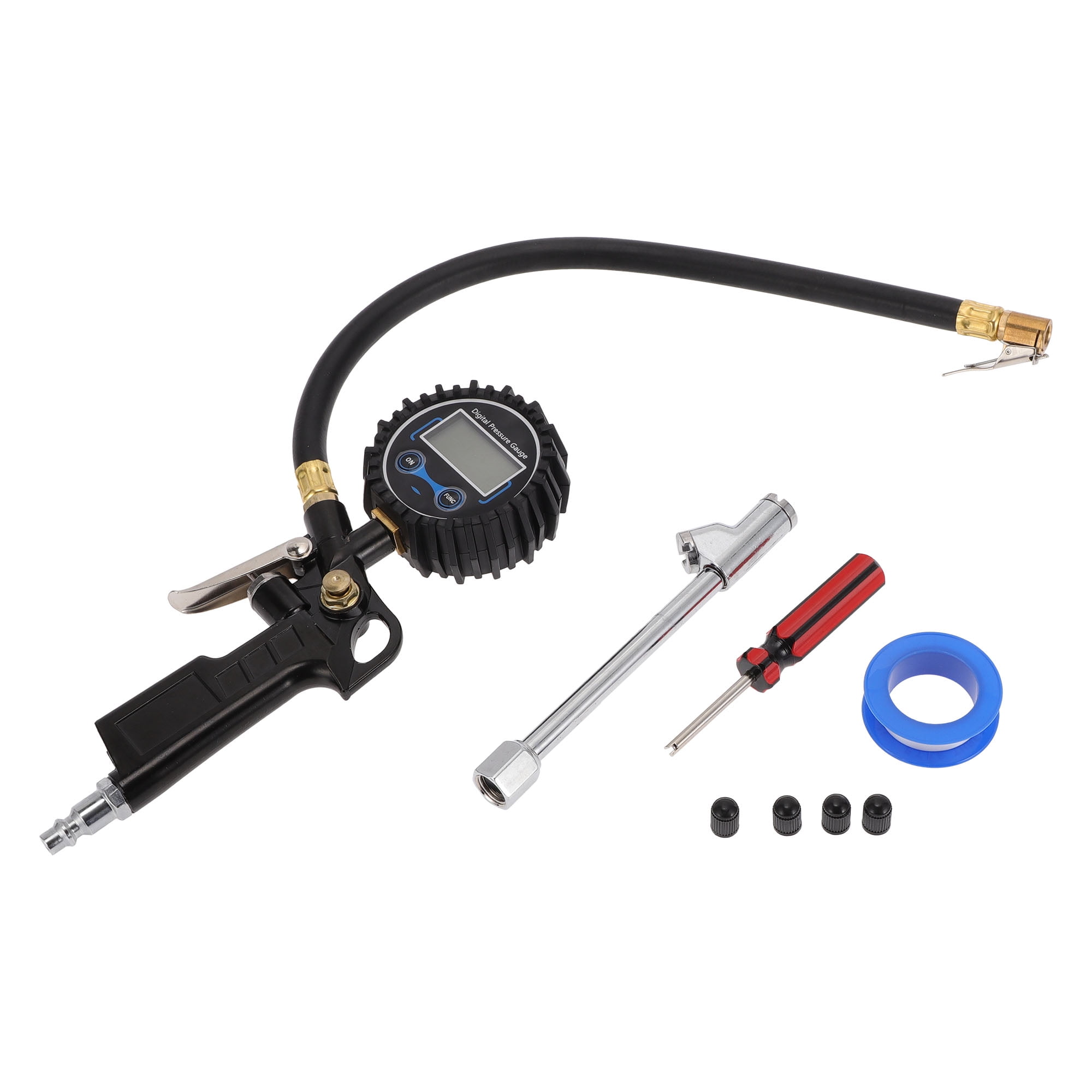 Unique Bargains 1Set Universal Tire Pressure Gauge 200PSI 2.76" Digital ...