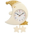 Unique Bargains 1pc Cute Moon Cartoon Star Decor Silent Wall Clock 18 ...