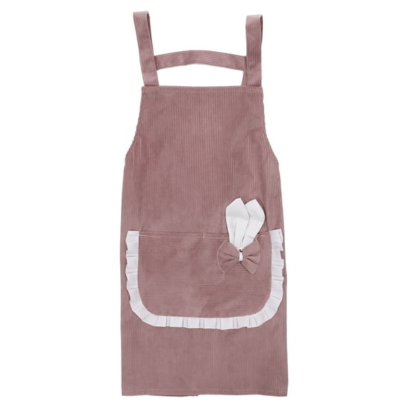 Unique Bargains 1pc H-shoulder Corduroy Apron with Pockets for Cooking ...