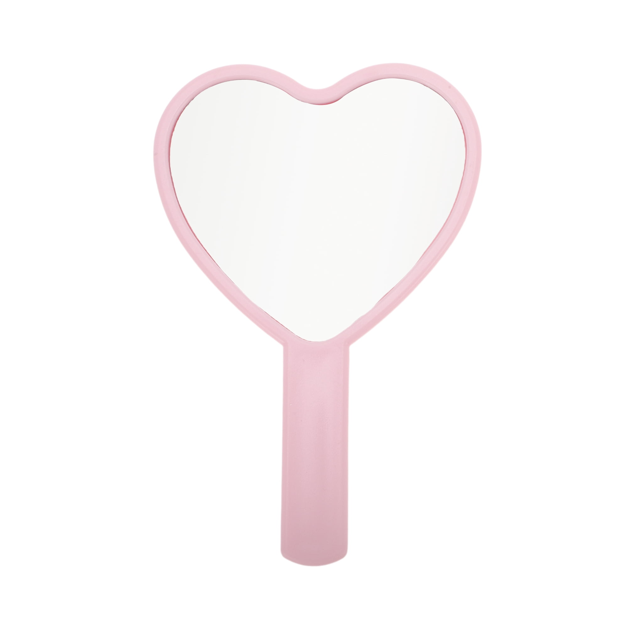 Unique Bargains 1pc Heart-shaped Handheld Mirror for Personal Grooming ...