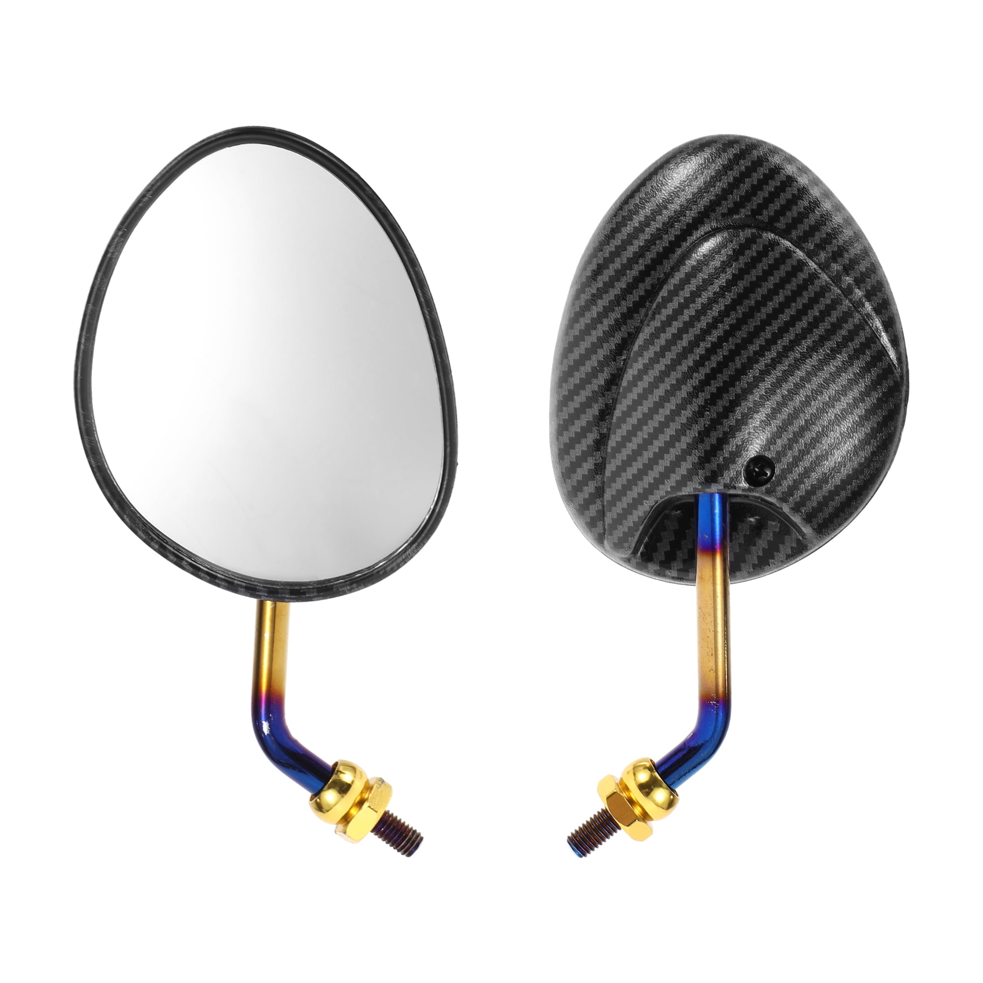 Unique Bargains 1set M10 Universal Motorcycle Rear View Mirrors Bar End ...