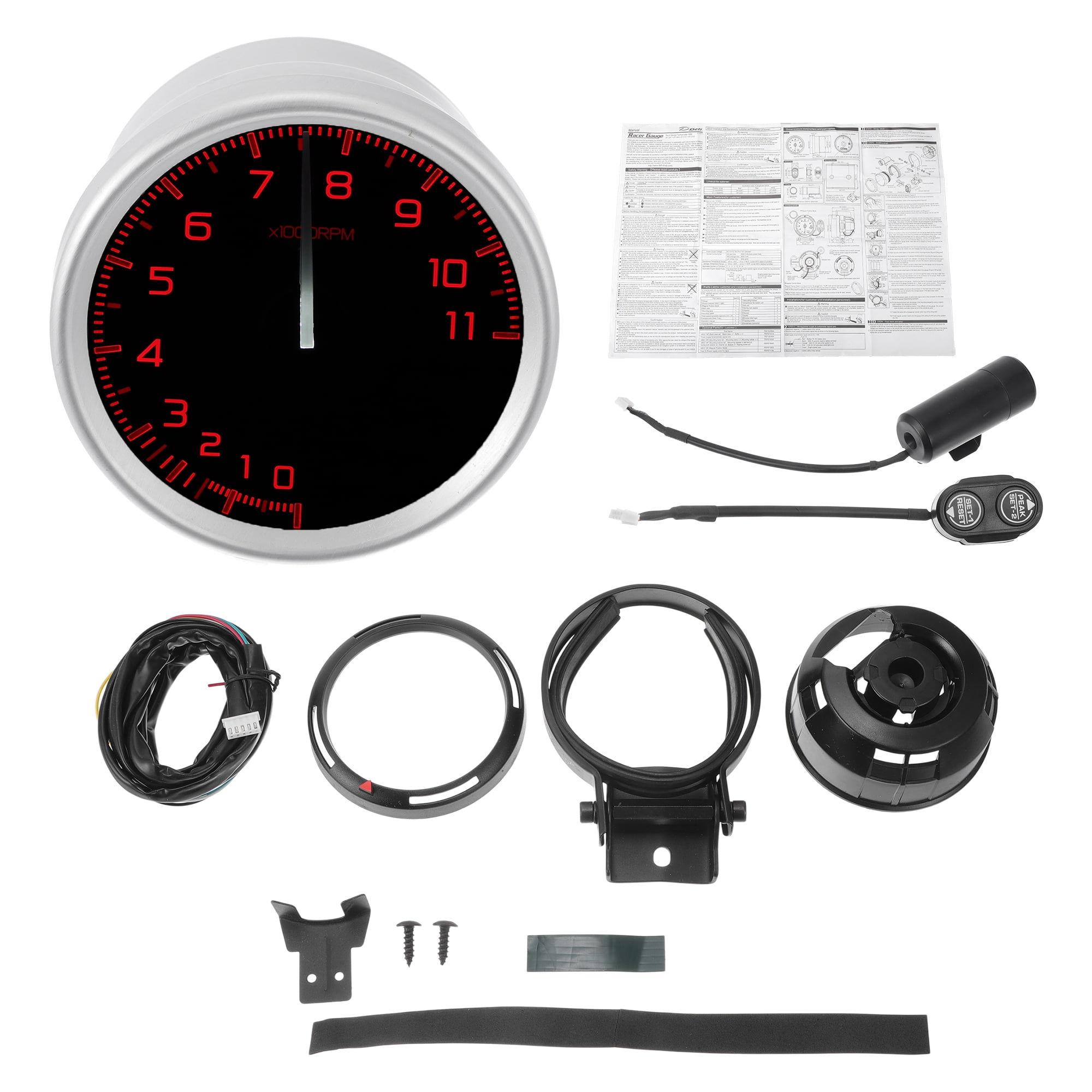 Unique Bargains 2" 52mm Tachometer Gauge Colorful Pointer RPM ...