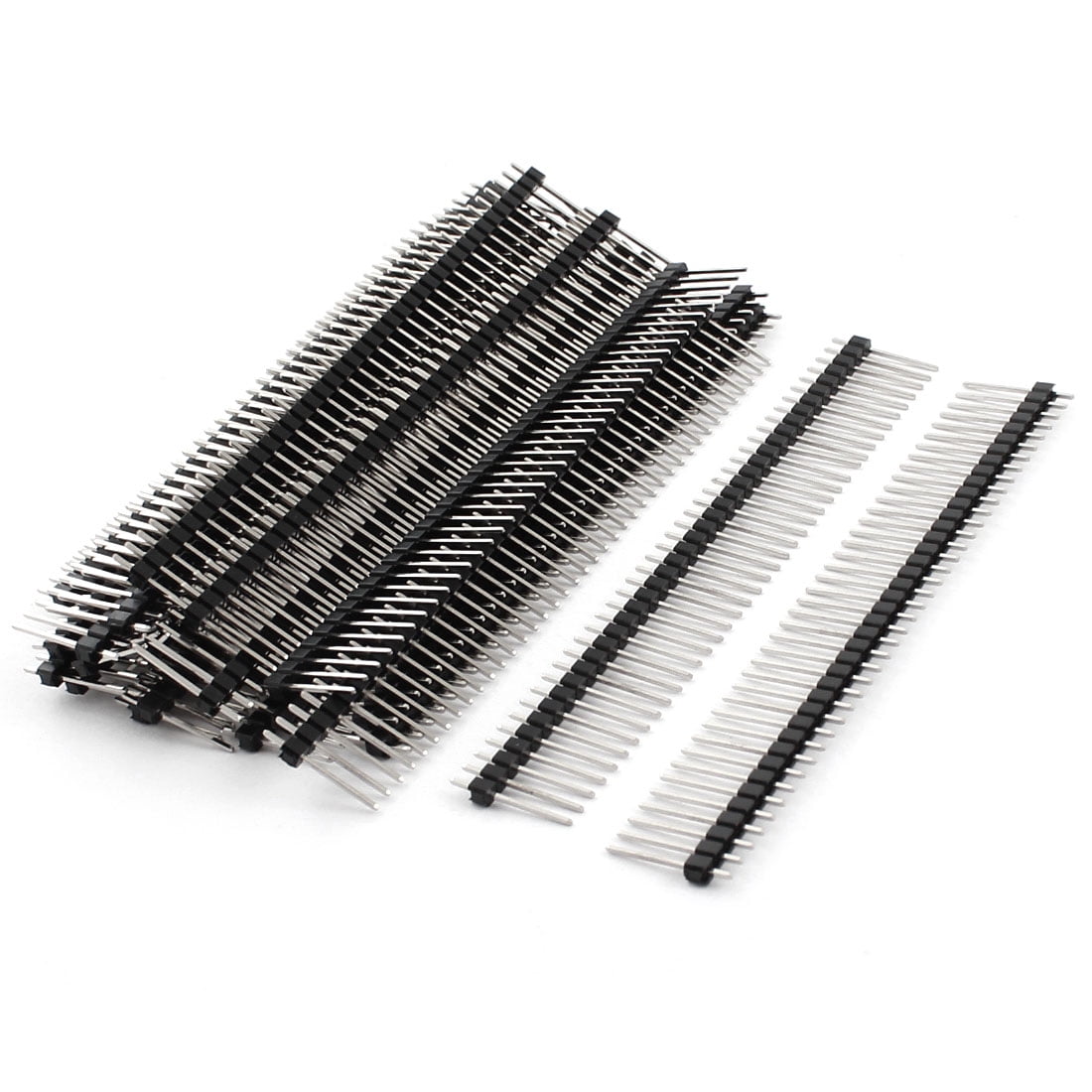Unique Bargains 2.54mm One Row 40Pin Male Straight Pin Headers Strip ...