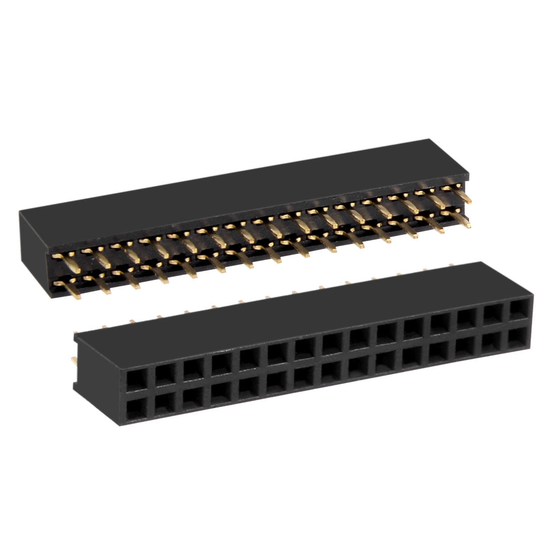 Unique Bargains 2.54mm Pitch 2 Row Female Pin Header Straight Connector ...