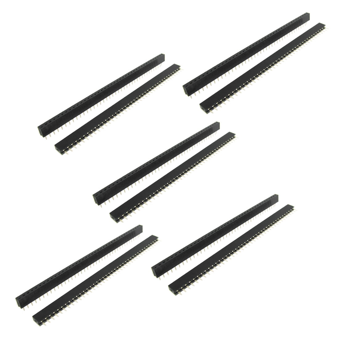 Unique Bargains 2.54mm Pitch Single Row 1x40 Pin Pin Headers Female ...
