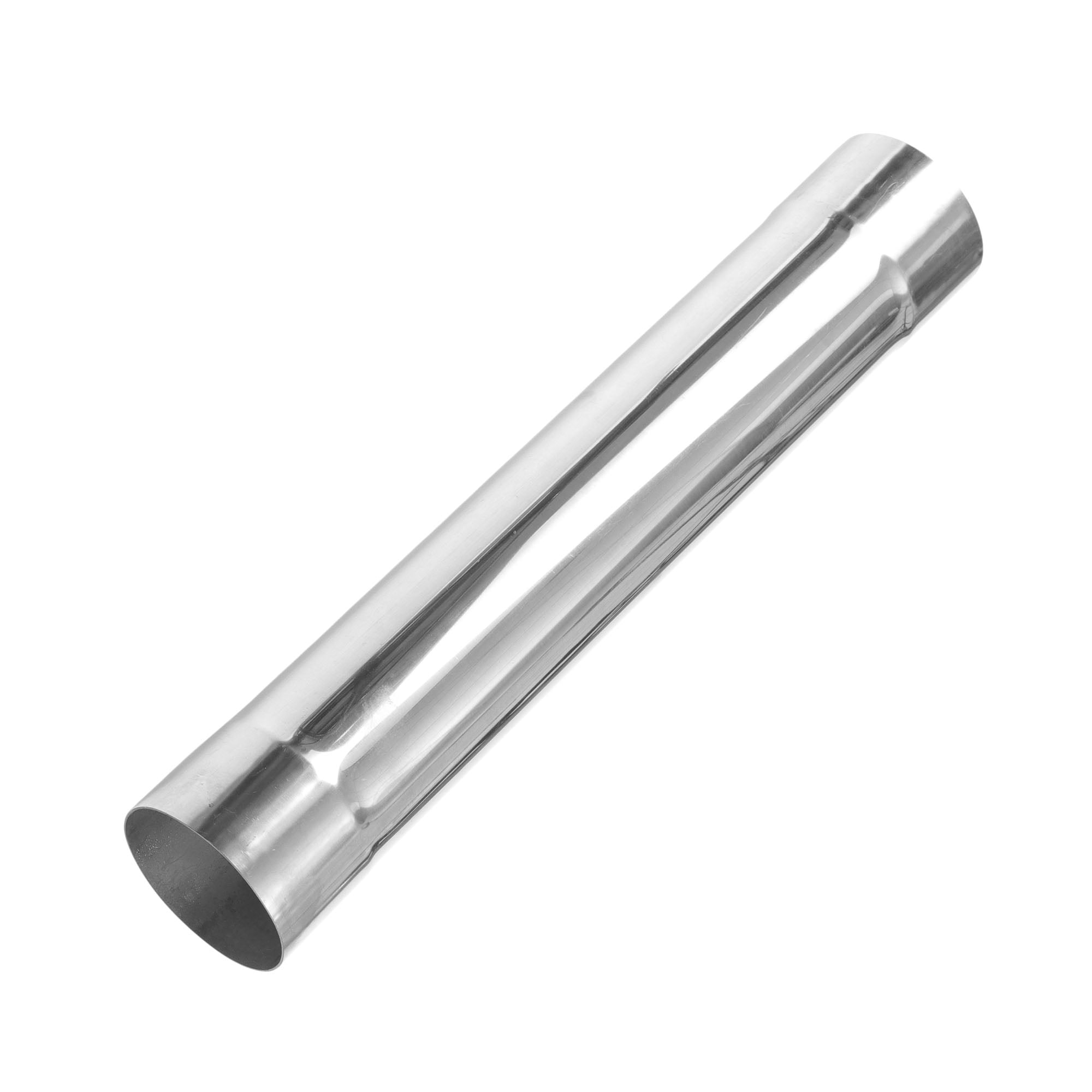 Unique Bargains 2.75" OD Straight Pipe Tube 18inch Length Silver Tone ...