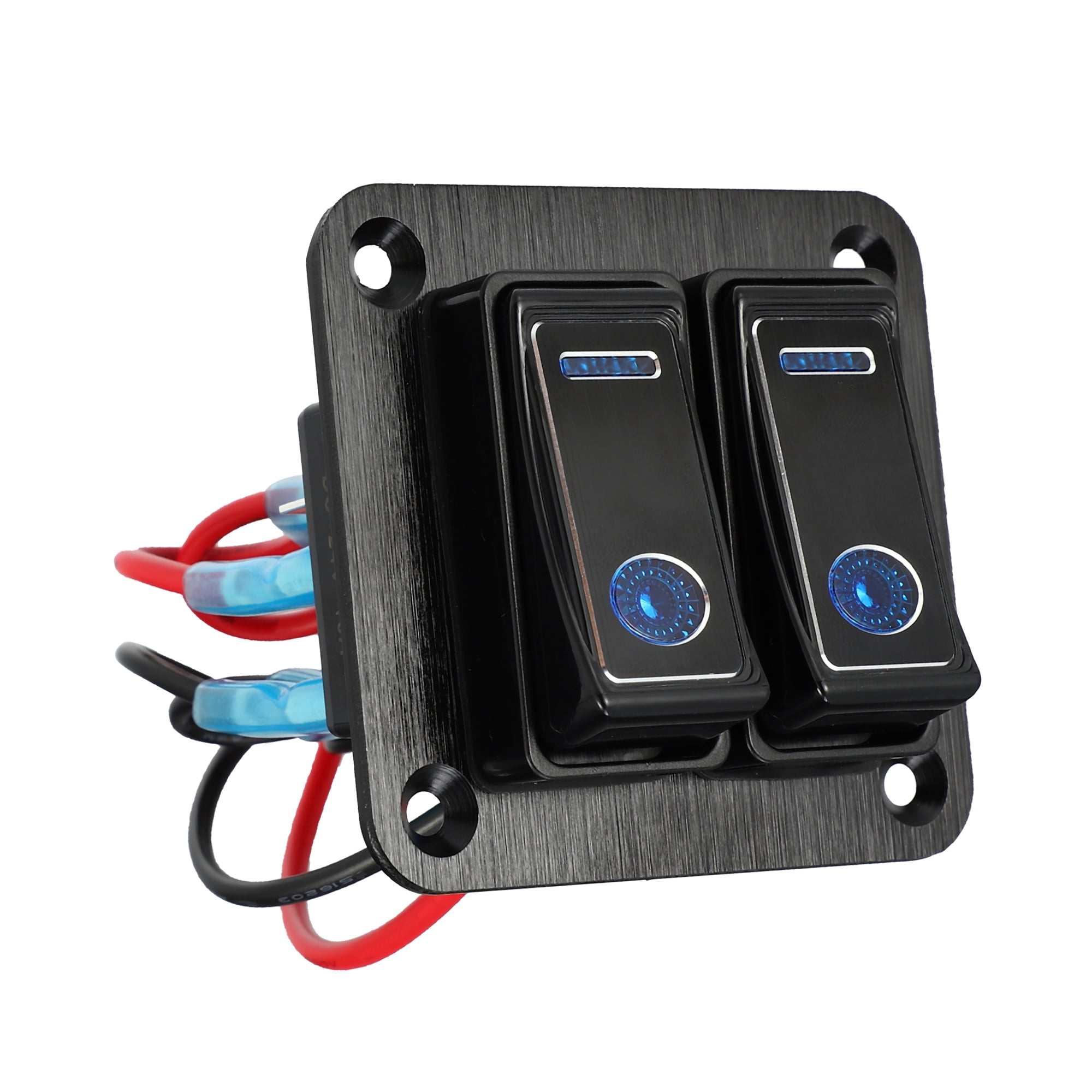 Unique Bargains 2 Gang Car Rocker Switch Panel Waterproof 5 Pin Toggle ...