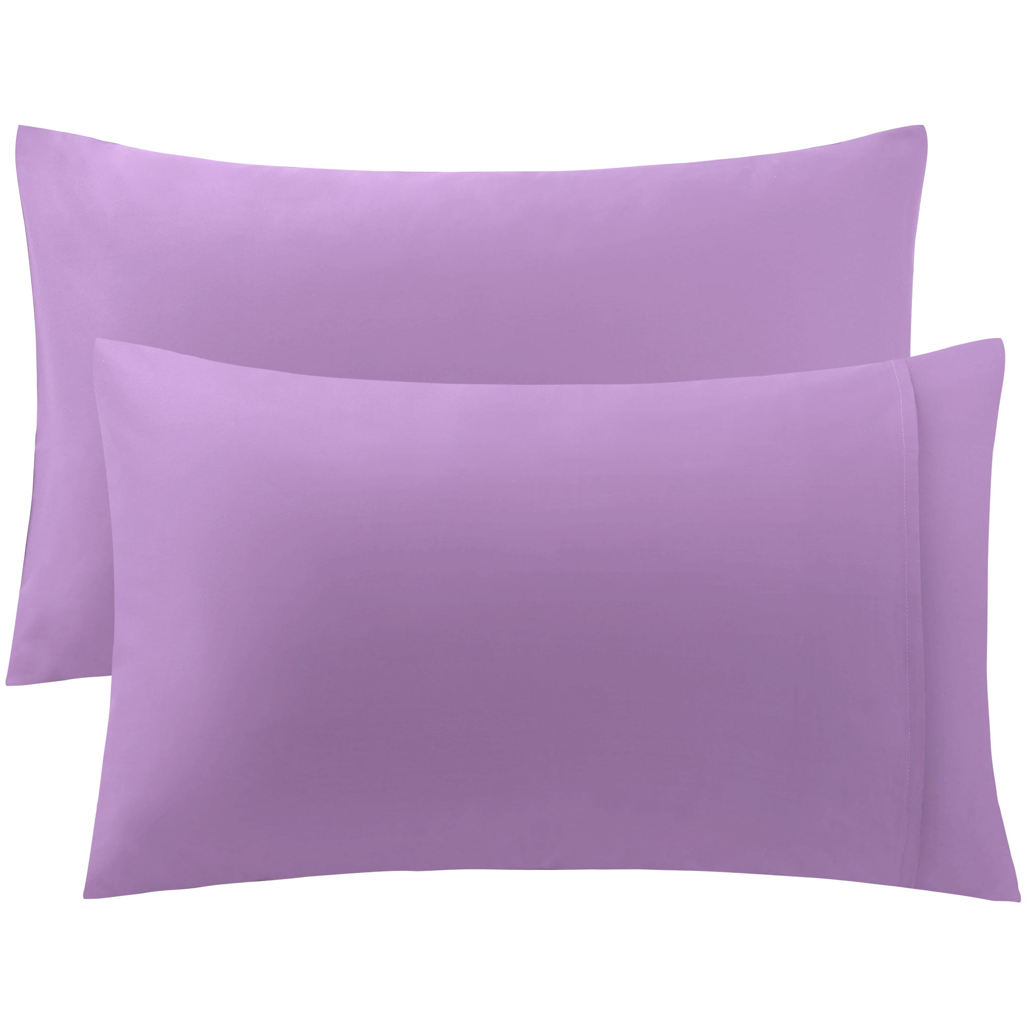 Unique Bargains 2 Pack 300TC Cotton Solid Pillowcases Lilac 19" x 29 ...