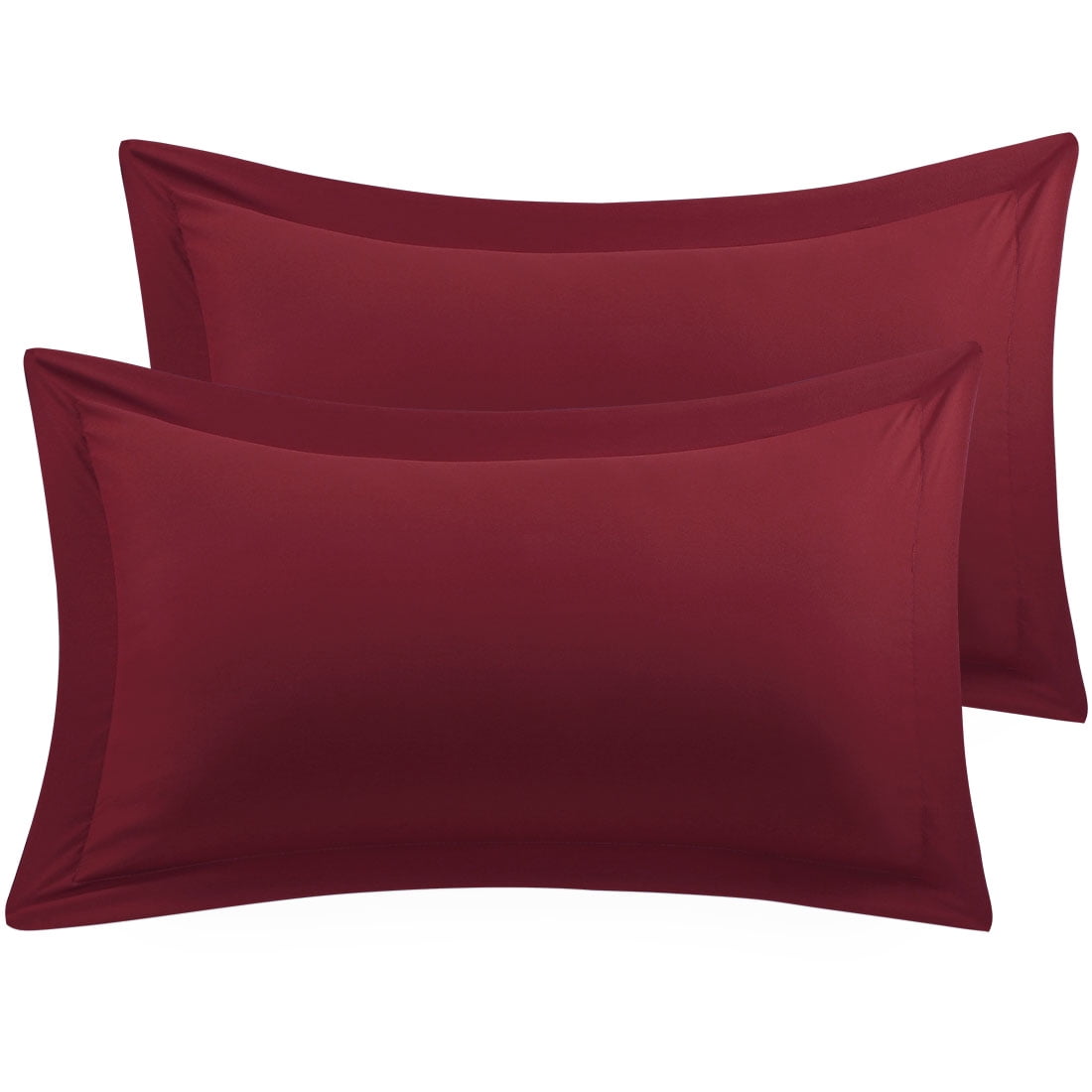 Unique Bargains 2-Pack Envelope Closure Pillow Sham King Burgundy ...