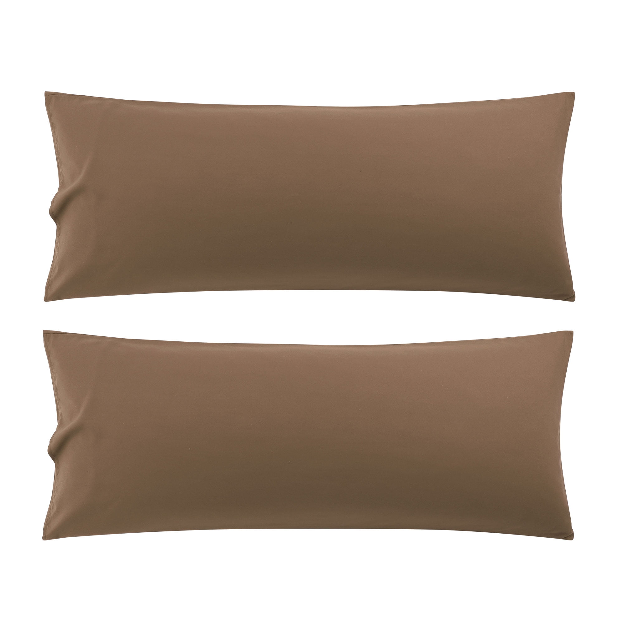 Unique Bargains 2 Pack Microfiber Body Pillow Cases Brown 20" x 54 ...