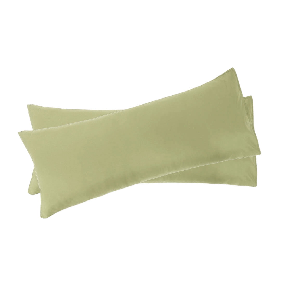 Unique Bargains Microfiber Solid Long Body Pillowcases, 2-Pack Sage 20 ...