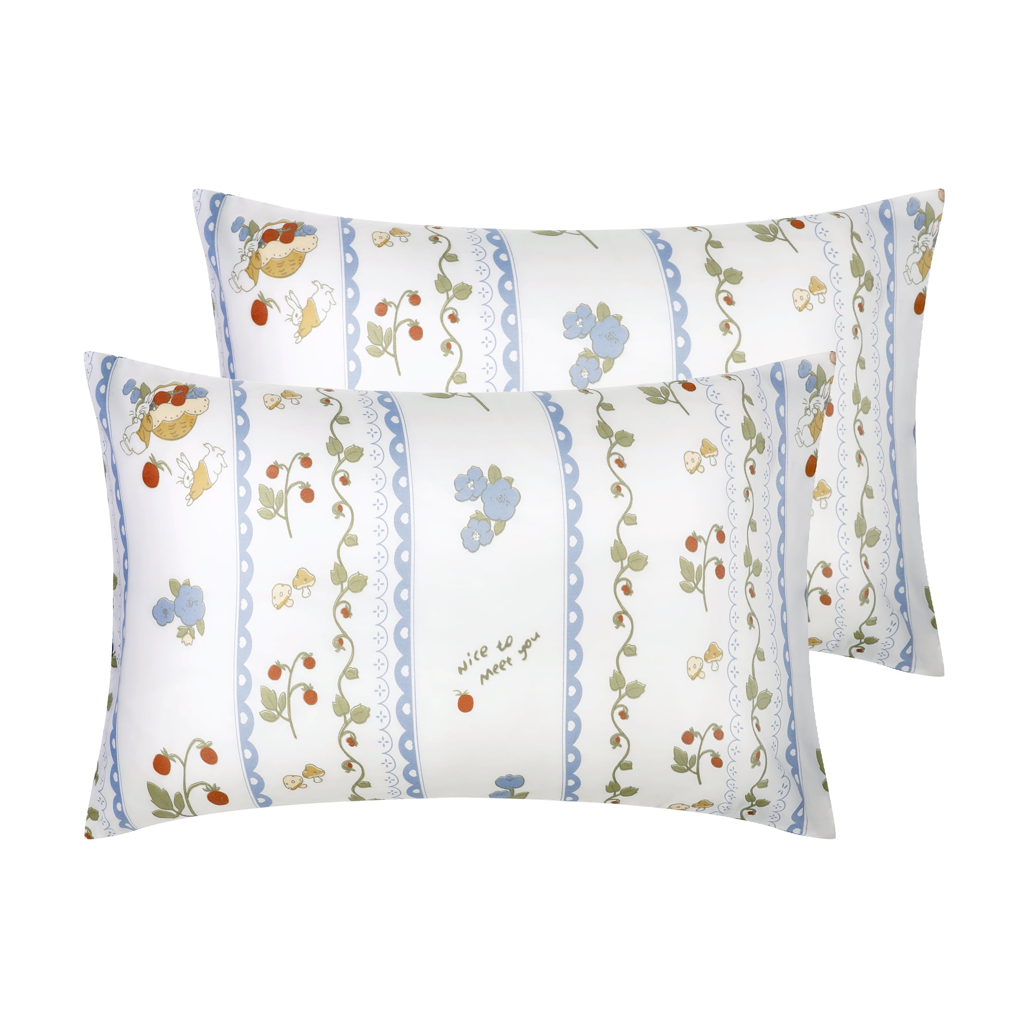 Unique Bargains 2 Pack Floral Pillowcases Soft Polyester Envelope ...