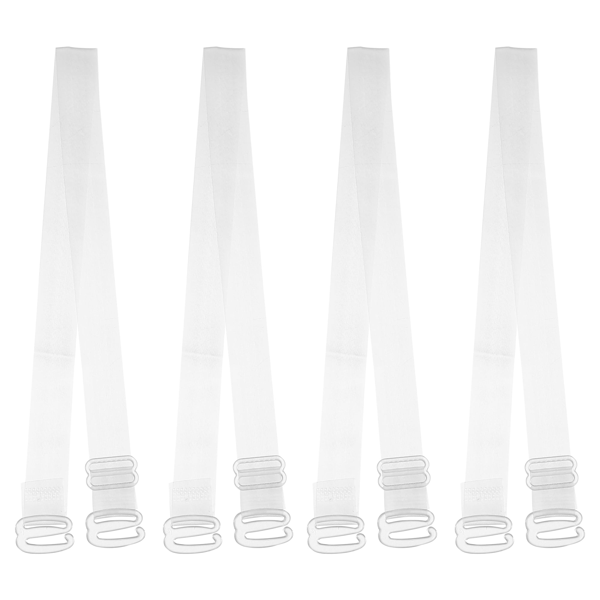 Unique Bargains 2 Pair Non-Slip Adjustable Invisible Clear Bra Shoulder ...