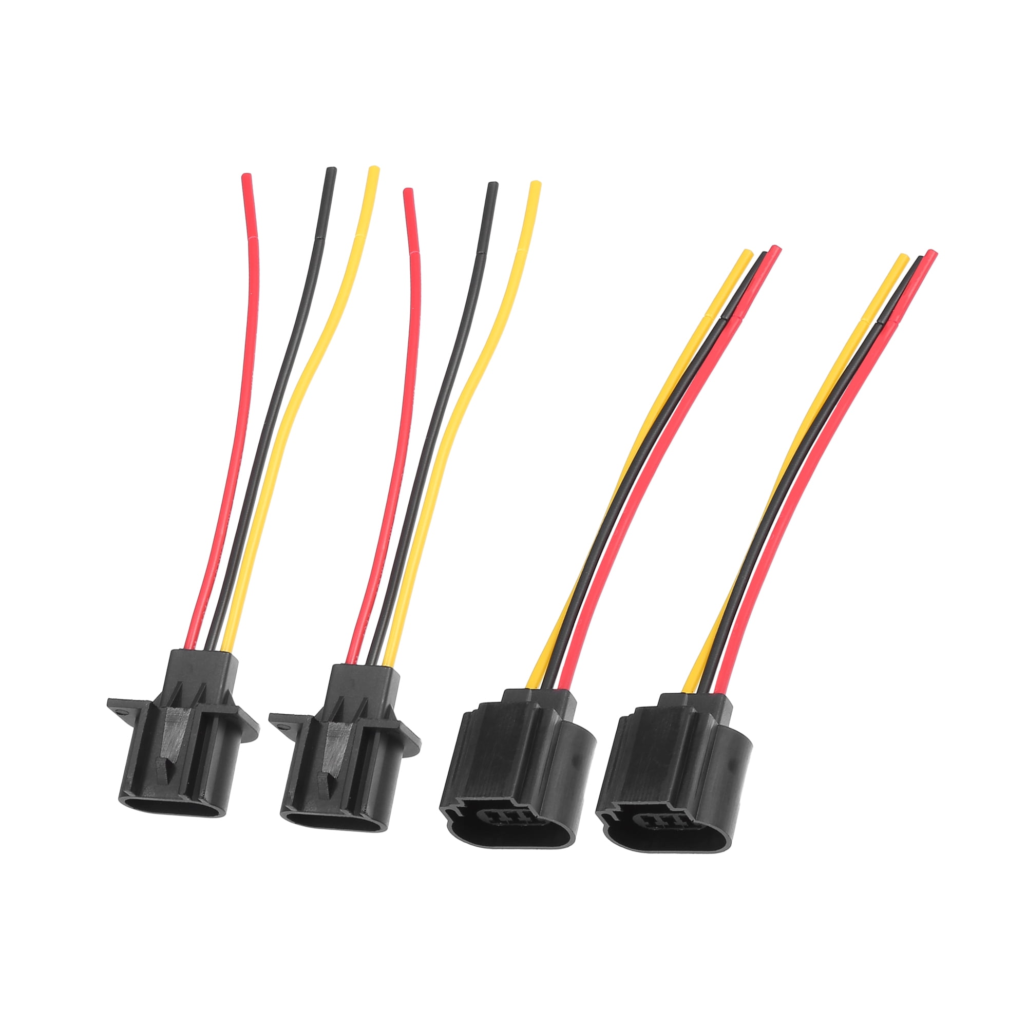 Unique Bargains 2 Pair Universal H13 Car LED Bulb Socket Male Female ...