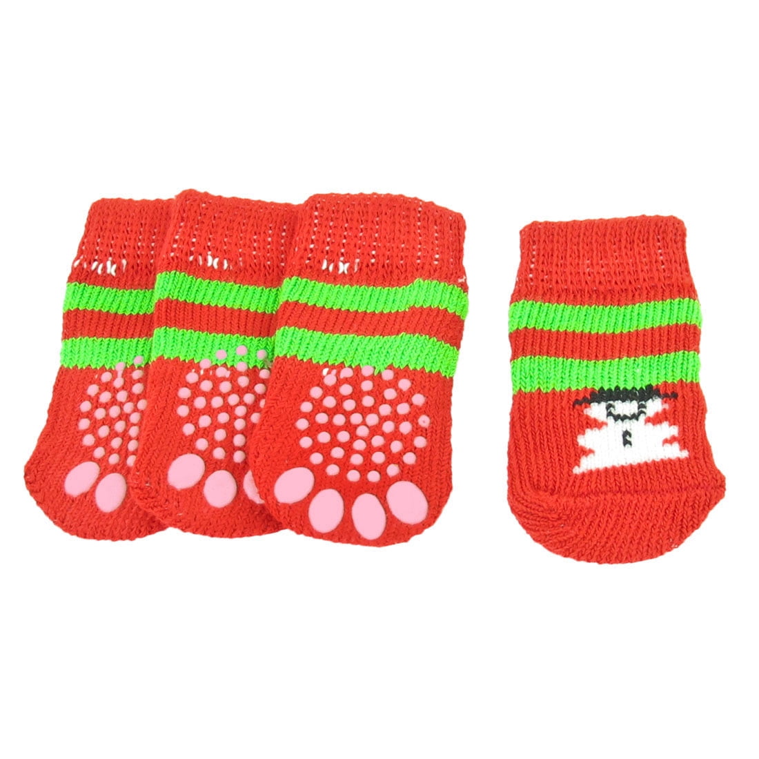 Unique Bargains 2 Pairs Warm Anti Slip Design Knitted Pet Dog Puppy ...