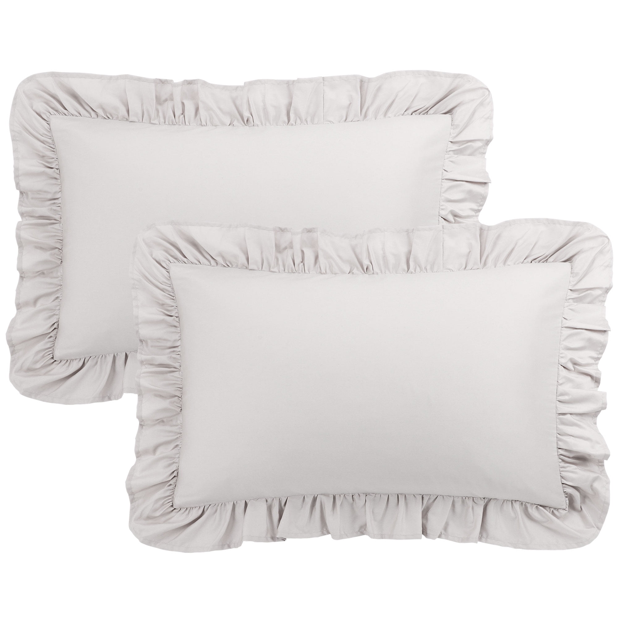 Unique Bargains 2 Pcs 100% Cotton Envelope Closure Ruffled Pillowcases ...