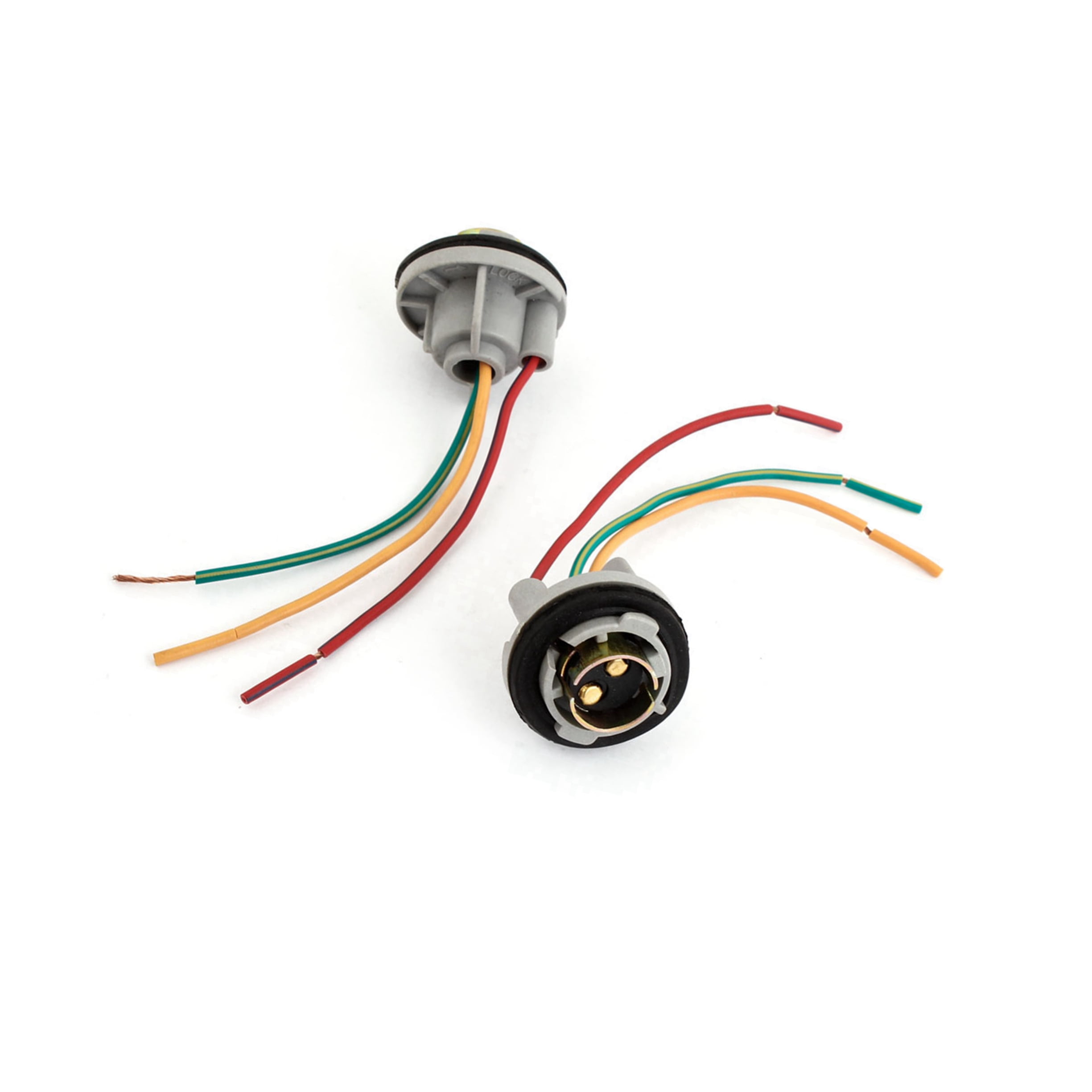 Unique Bargains Universal 1157 Signal Brake Light Bulb Socket Wire Harness Connector 2 Pcs ...