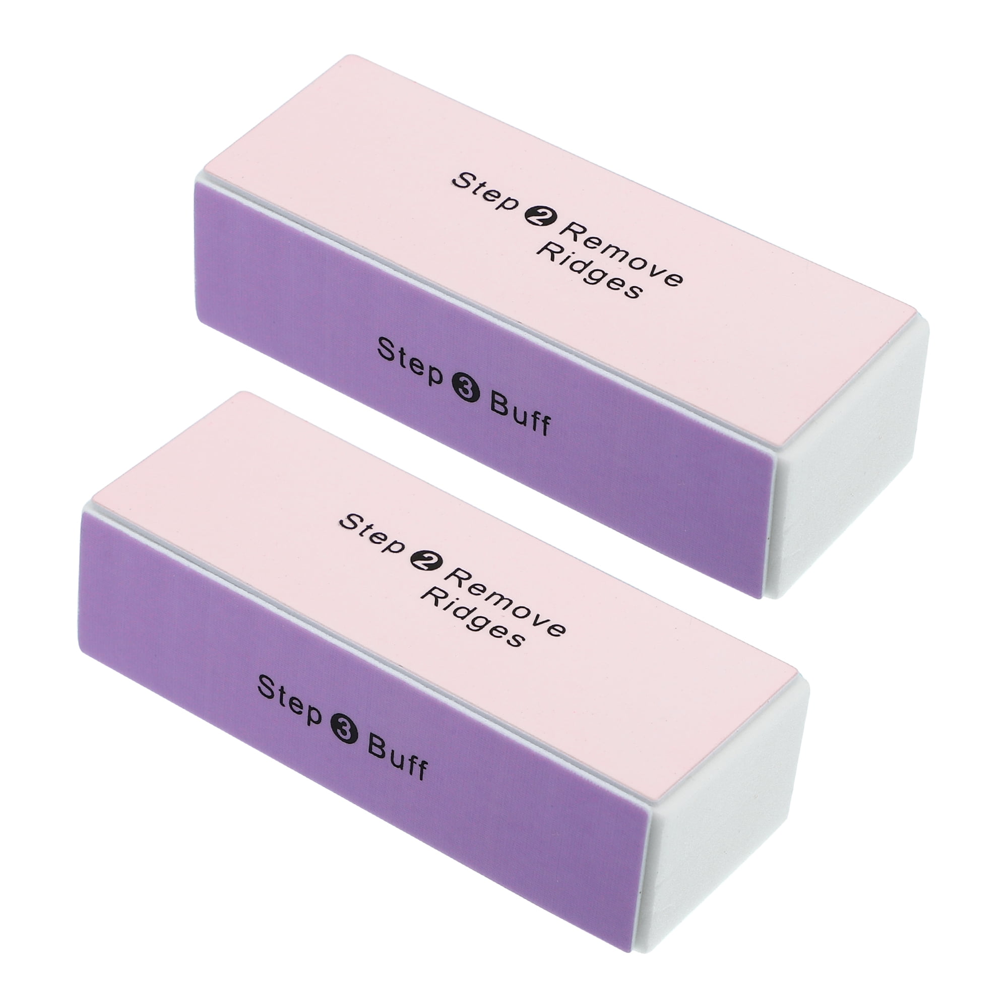 Unique Bargains 2 Pcs 4‑in‑1 Nail Buffer Block Smooth & Shine Block 4 ...