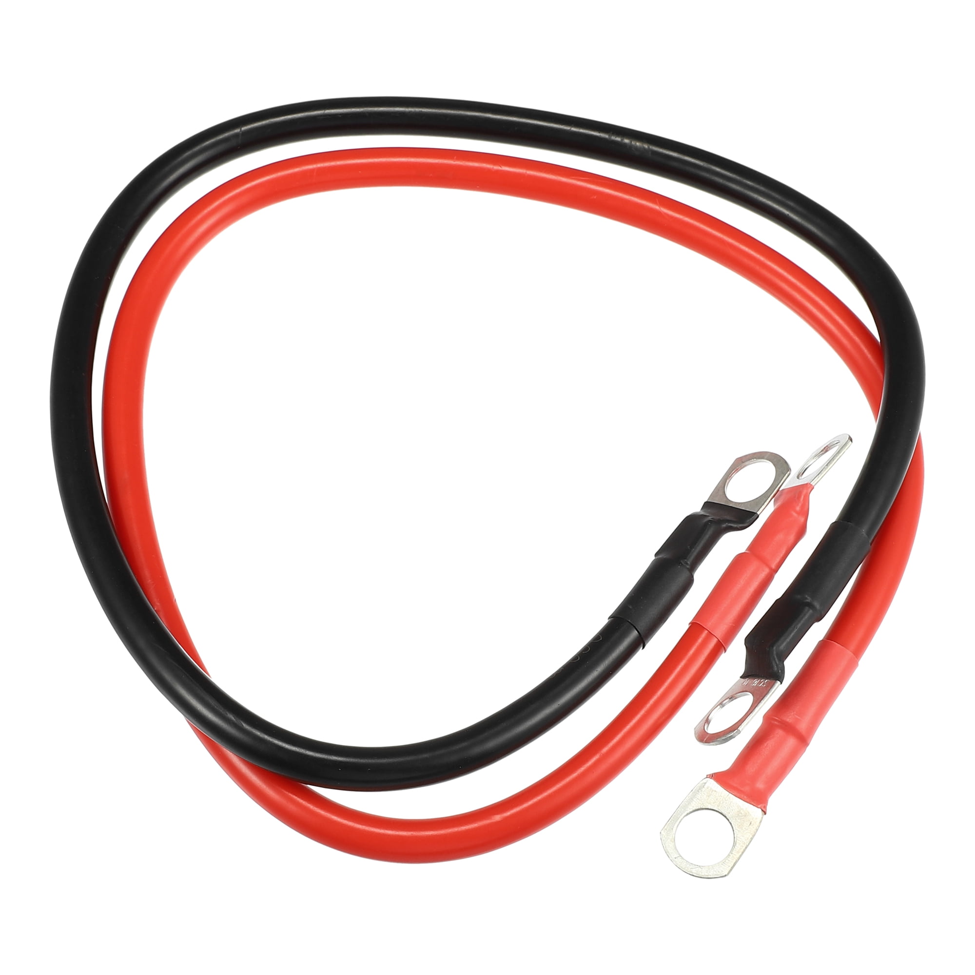 Unique Bargains 2 Pcs 6 AWG Gauge 10mm Ring Terminal 50cm Fully ...