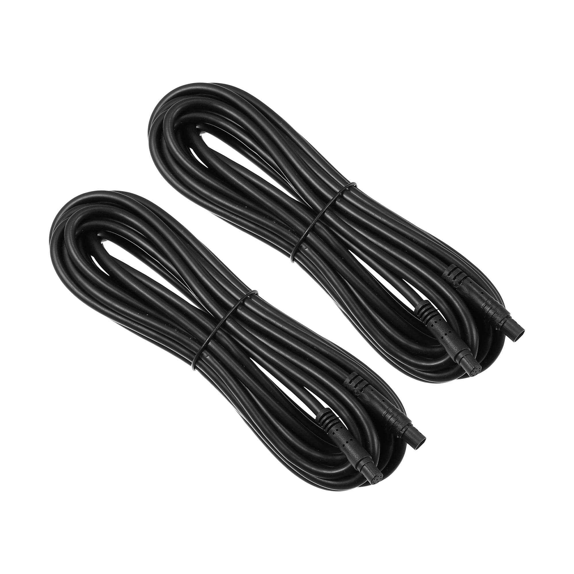 Unique Bargains 2 Pcs 8 Pin 19.69ft 600cm Backup Camera Extension Cable ...