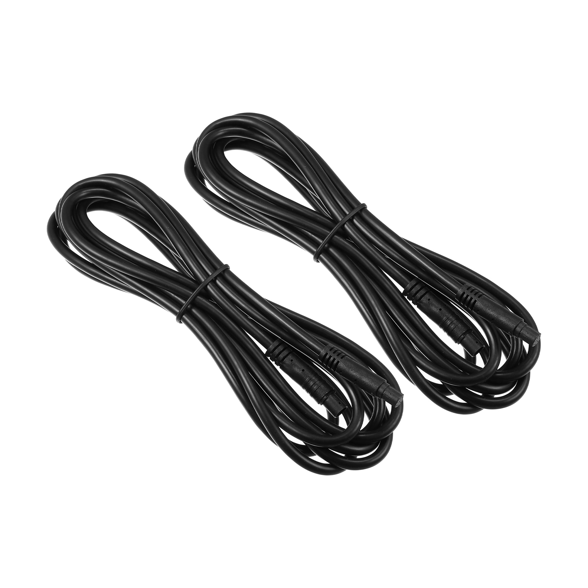 Unique Bargains 2 Pcs 8 Pin 9.84ft 300cm Backup Camera Extension Cable ...
