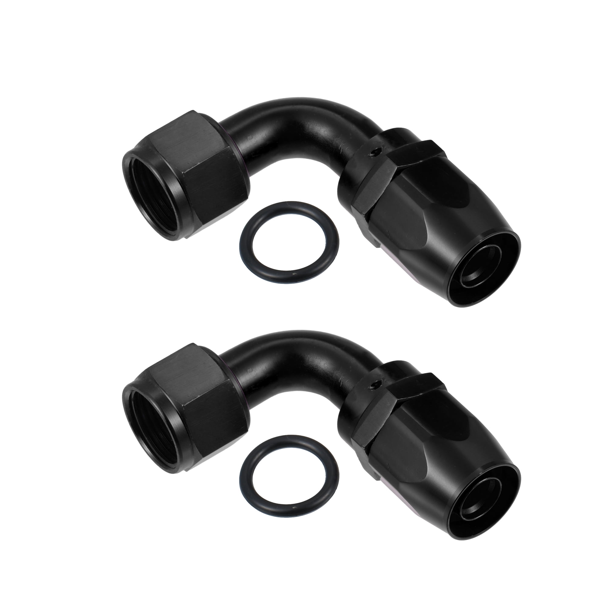Unique Bargains 2 Pcs AN12 Female Fuel Line Adapter Fittings 45 Degree ...