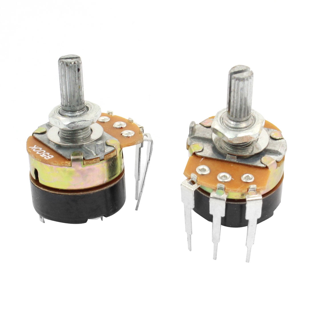 Unique Bargains 2 Pcs B500K 500K Ohm 20mm Shaft Rotary Carbon ...