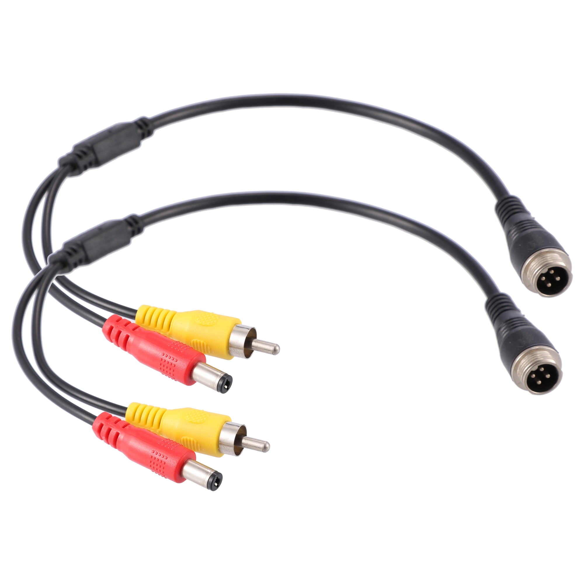 Unique Bargains 2 Pcs Car Camera Adapter 4 Pin to RCA Adapter M12 4-Pin ...
