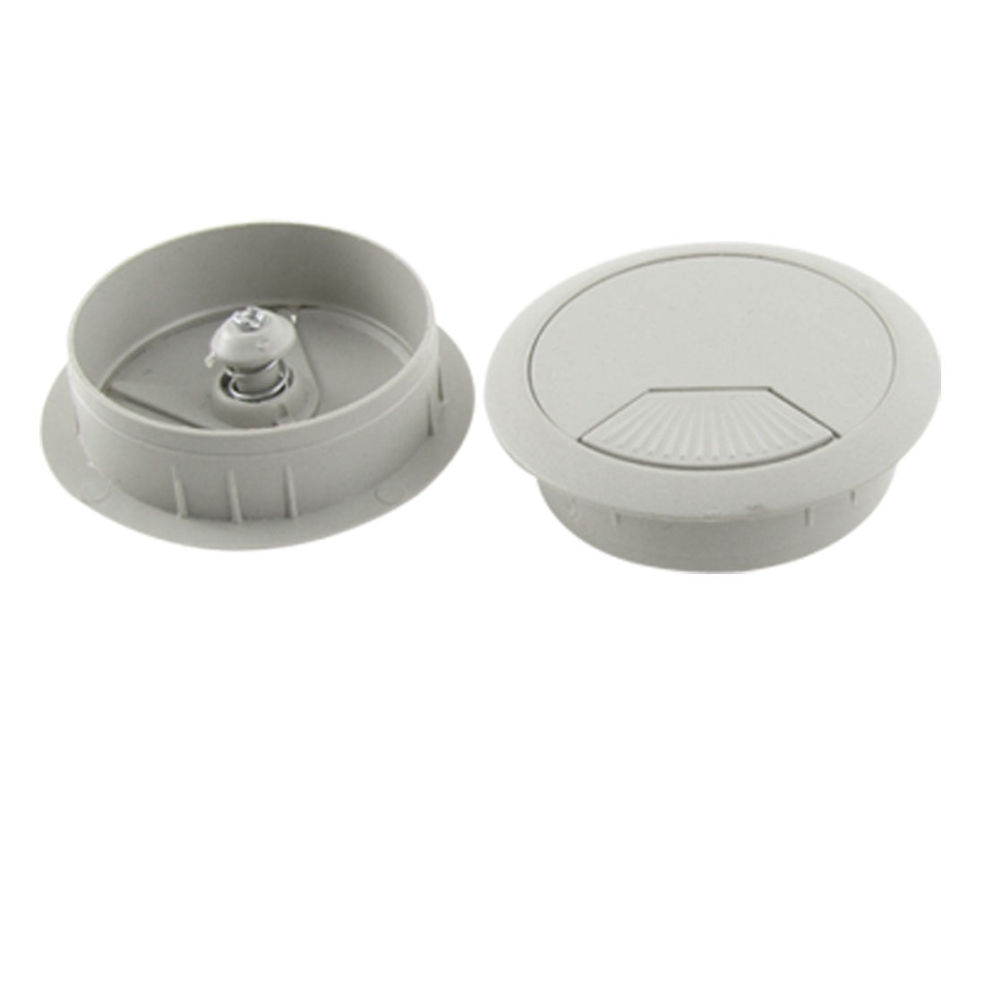 Unique Bargains 2 Pcs Computer Desk Round Plastic Cable Wire Cord Hole ...