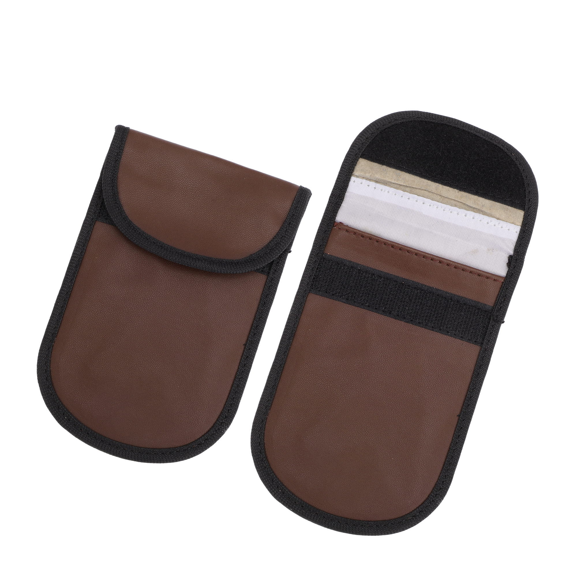 Unique Bargains 2 Pcs, Faraday Pouch, RFID Signal Blocking Bags PU Dark ...