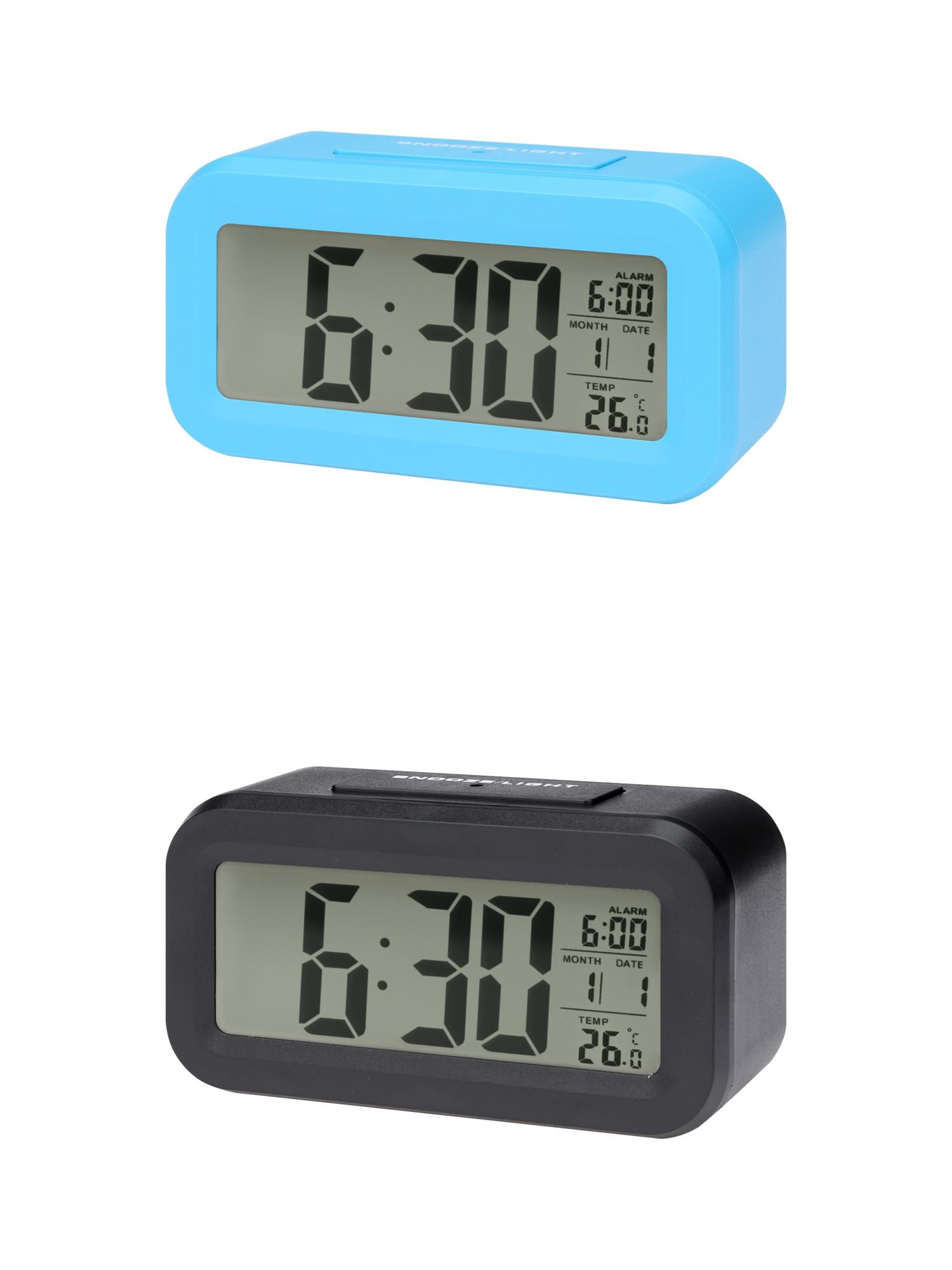 Unique Bargains 2 Pcs Small Digital Alarm Clock 5.5 x 2.8 x 1.8 in ...