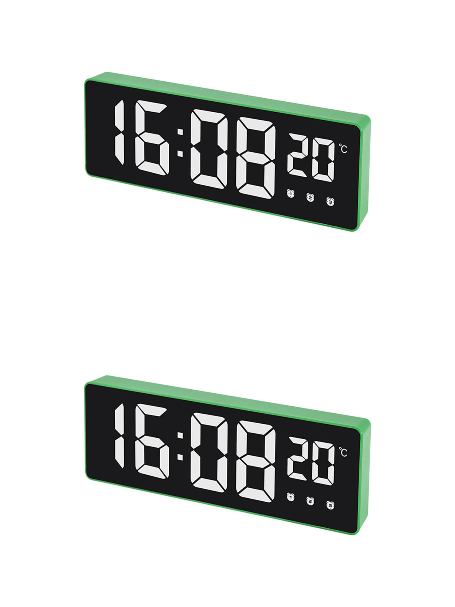 Unique Bargains 2 Pcs Triple Alarm Clock for Bedroom for Deep Sleepers ...